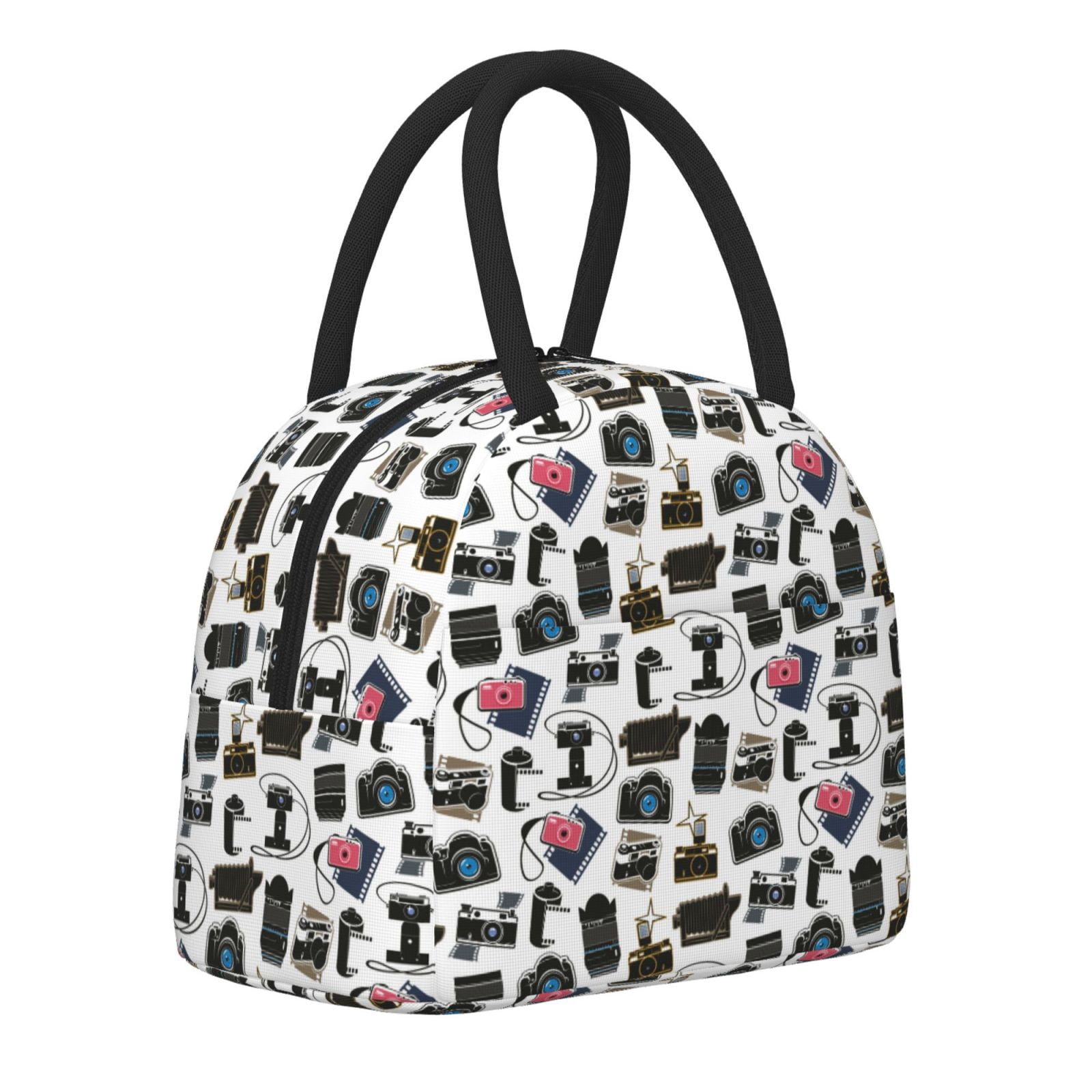 Fuzoiu Cool Camera Print Insulated Lunch Bag for Women Men,Adults Lunch ...