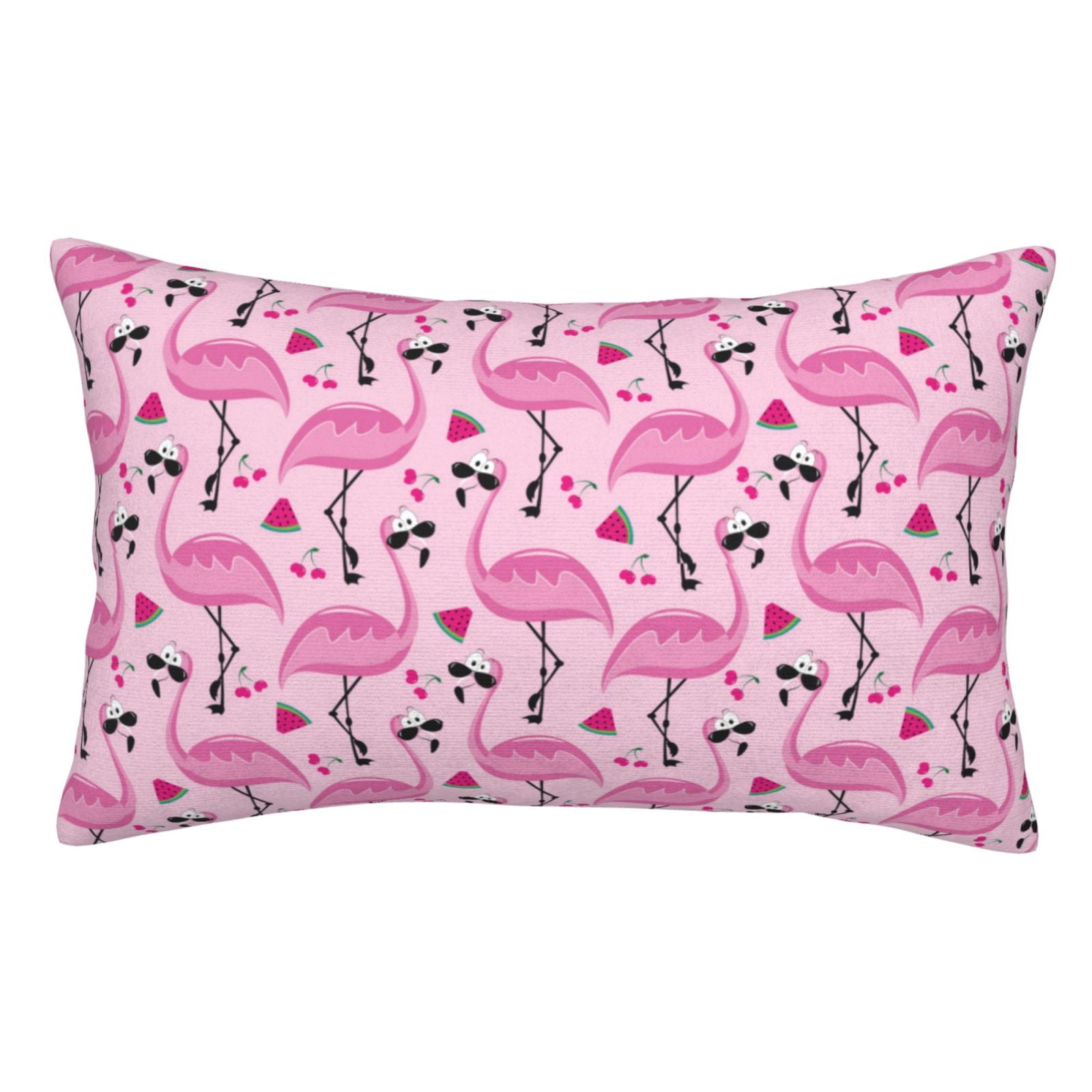 Fuzoiu Cool Flamingos Print Pillow Case with Hidden Zipper,Pillow ...