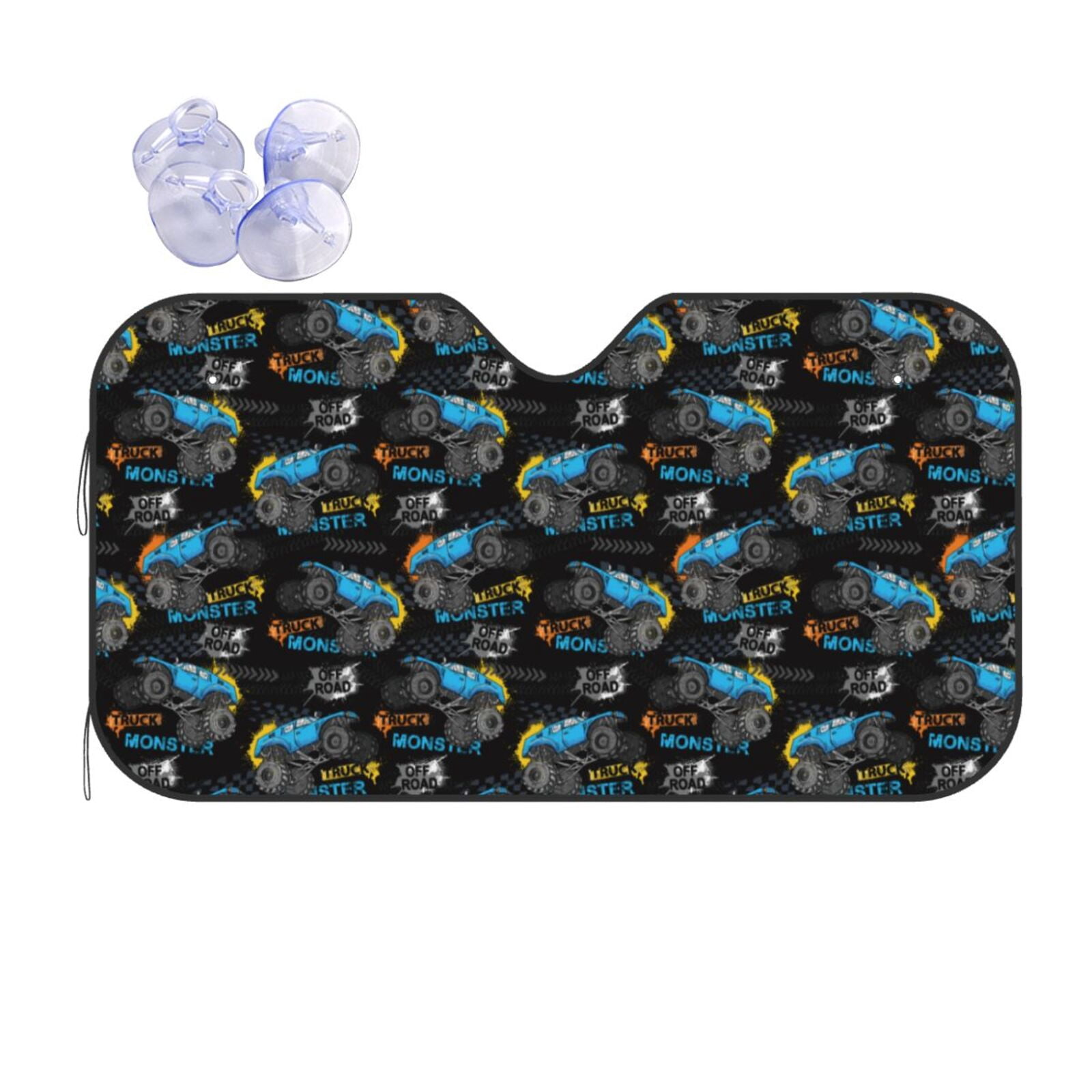 Fuzoiu Cool Off-Road Vehicle Print Car Windshield Sun Shade,Block Uv ...