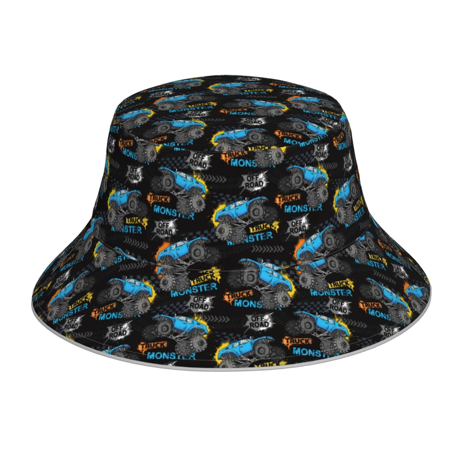 Fuzoiu Cool Off-Road Vehicle Print Reflective Bucket Hat,Outdoor Hat ...