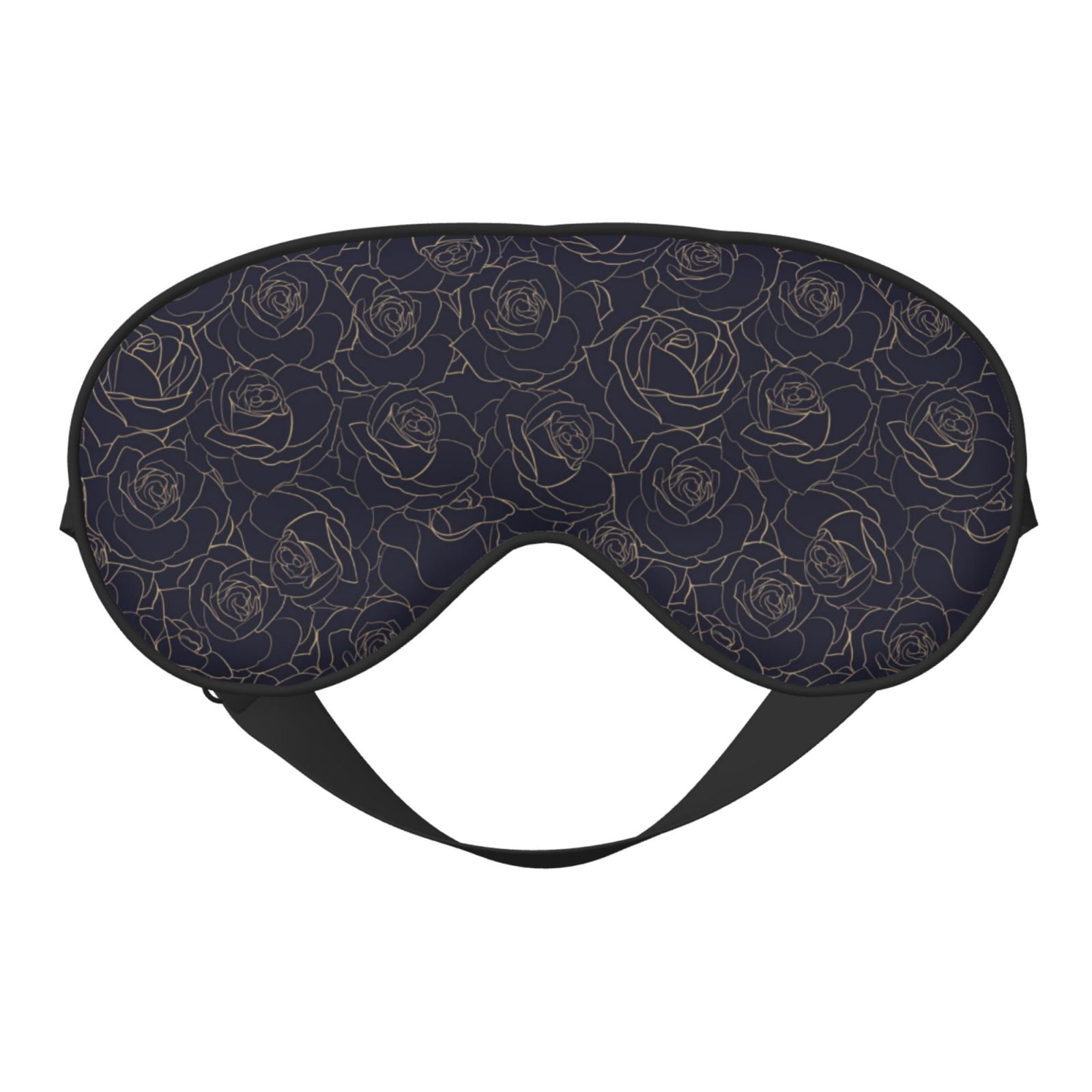 Fuzoiu Copper-Gold Gloss Outline Rose1 Print Sleep Masks,Eye Masks with ...