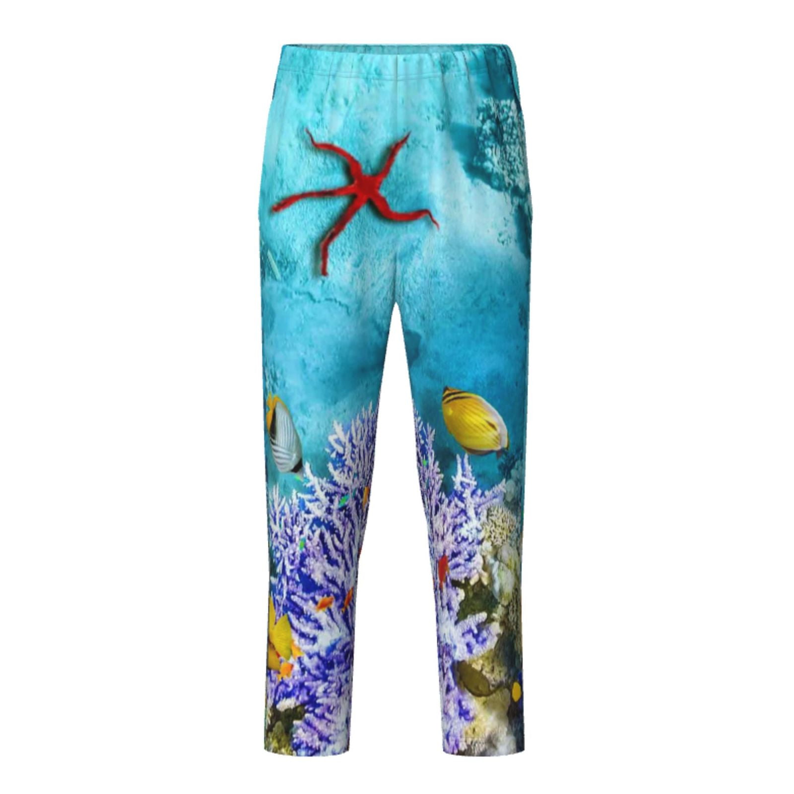 Fuzoiu Corals and Tropical Fish Print Teenagers' Pajama Pants,Lounge ...