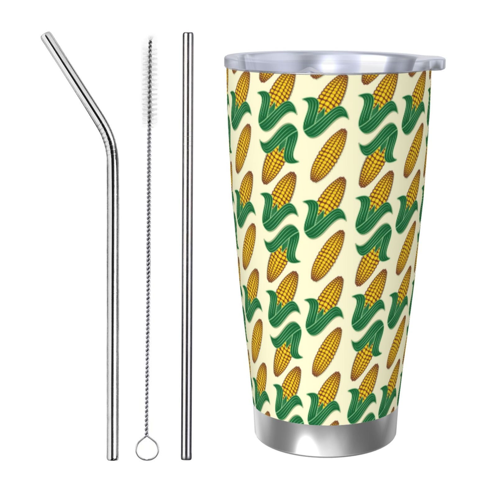 Fuzoiu Corn 8 Print 20oz Tumbler, Stainless Steel Vacuum Insulated Car ...