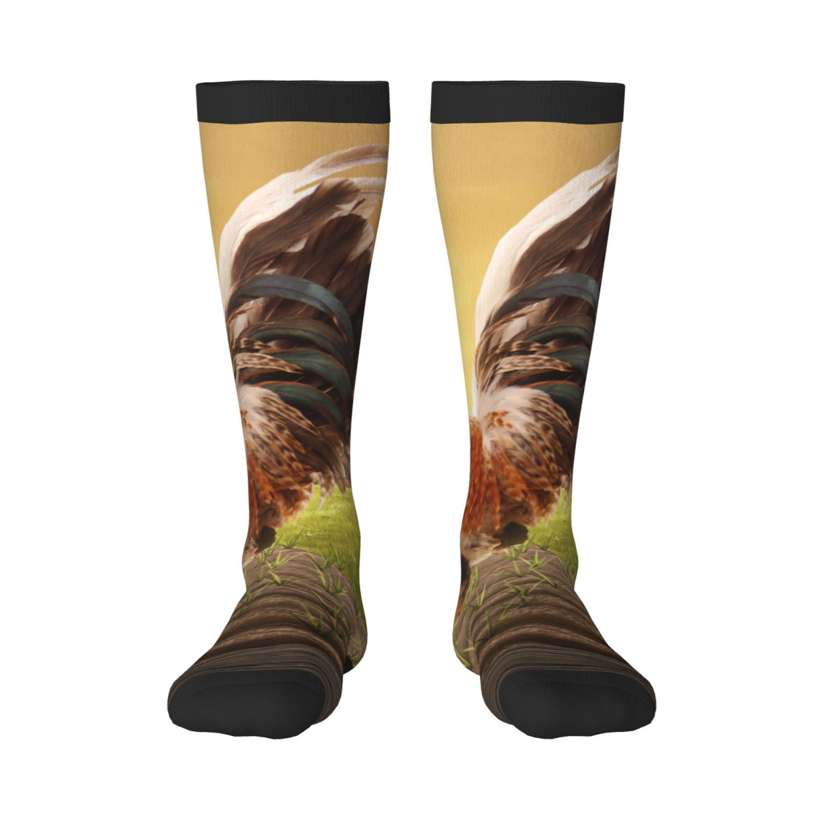 Fuzoiu Country Farm Morning Rooster Print Adult Stockings,Crew Socks ...