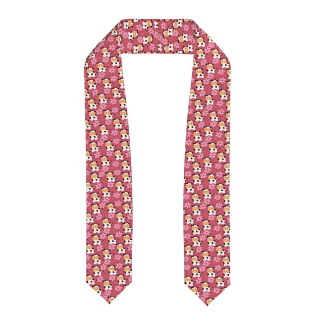 Fuzoiu Cow And Flower Print Graduation Sash,Graduation Stole,Unisex ...