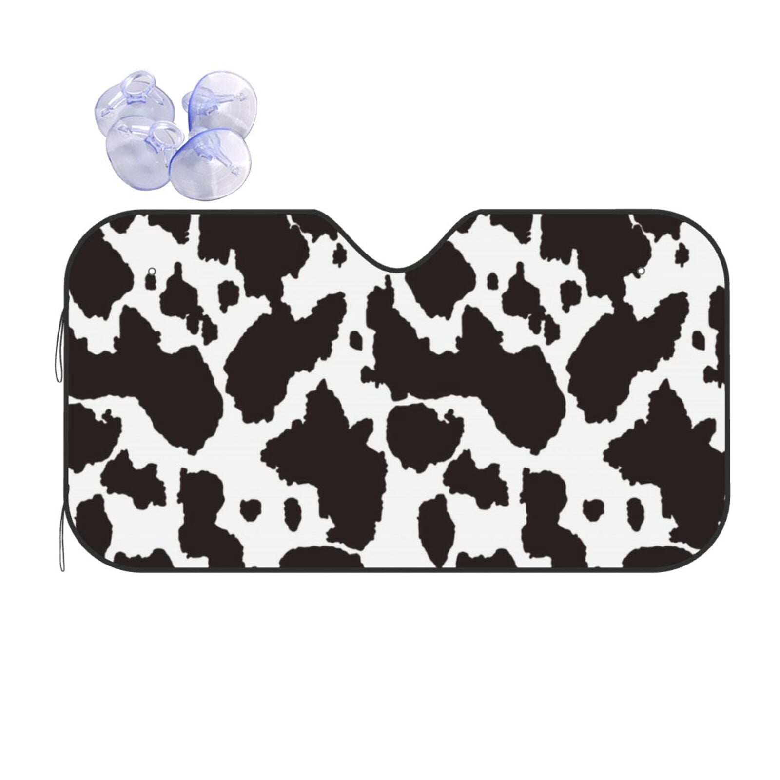Fuzoiu Cow Skin 2 Print Car Windshield Sun Shade,Block Uv Rays Sunshade ...