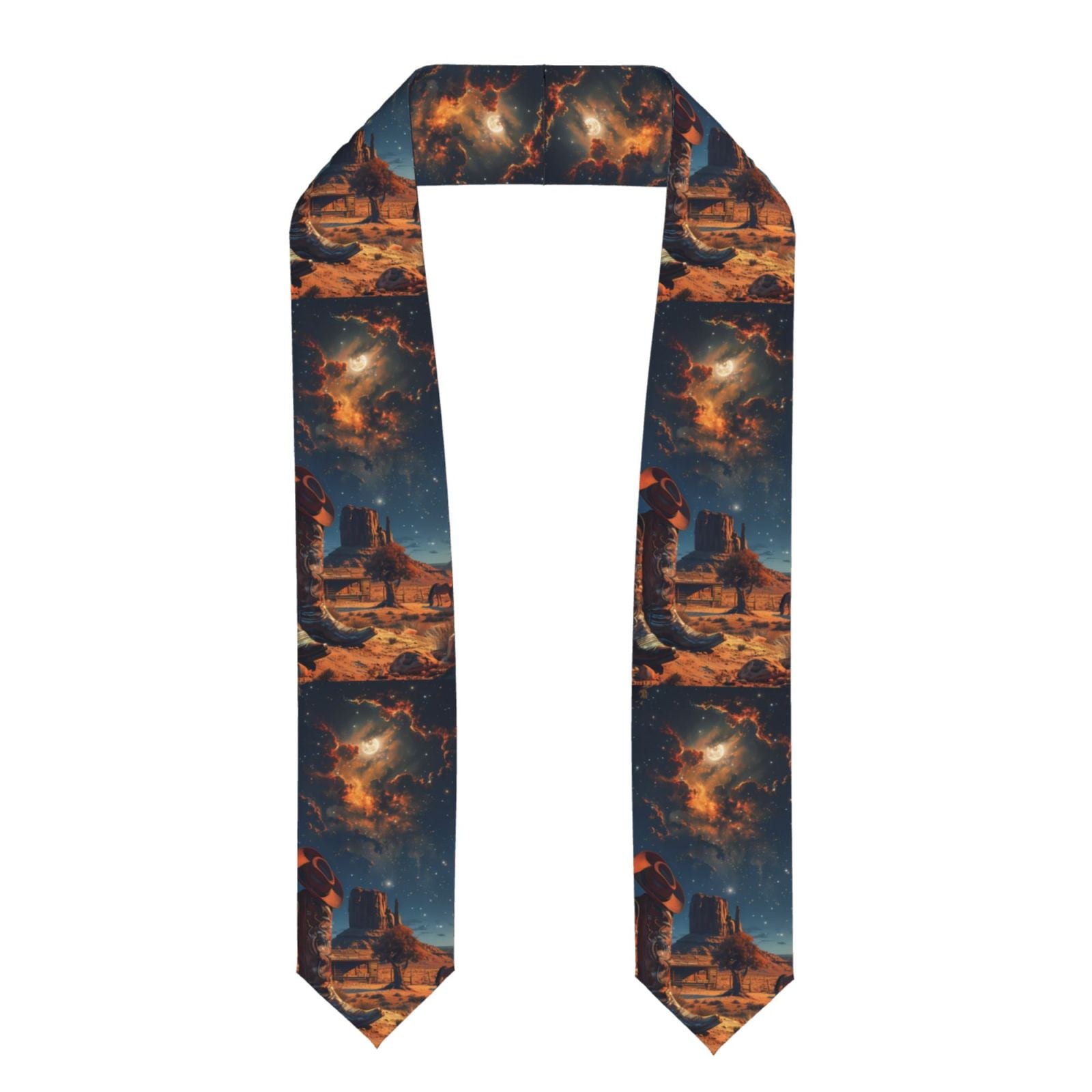 Fuzoiu Cowboy Boots Under Starry Sky Print Graduation Sash,Graduation ...