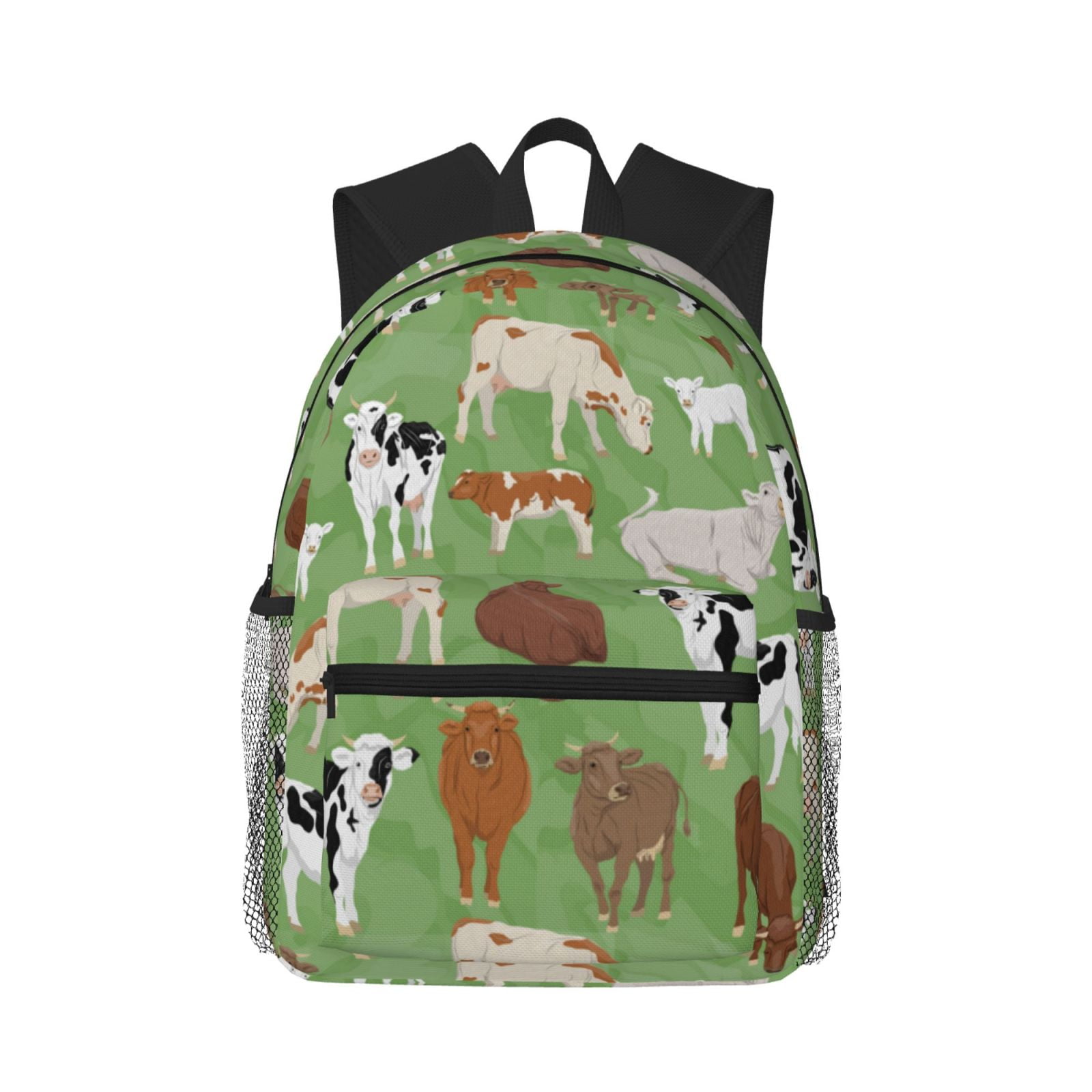 Fuzoiu Cows And Calves Print School Backpack for Teens,Large Bookbag ...