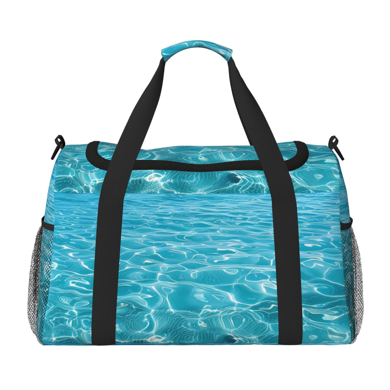 Fuzoiu Crystal Clear Ocean Waves Print Travel Duffle Bag,Carry On Tote ...