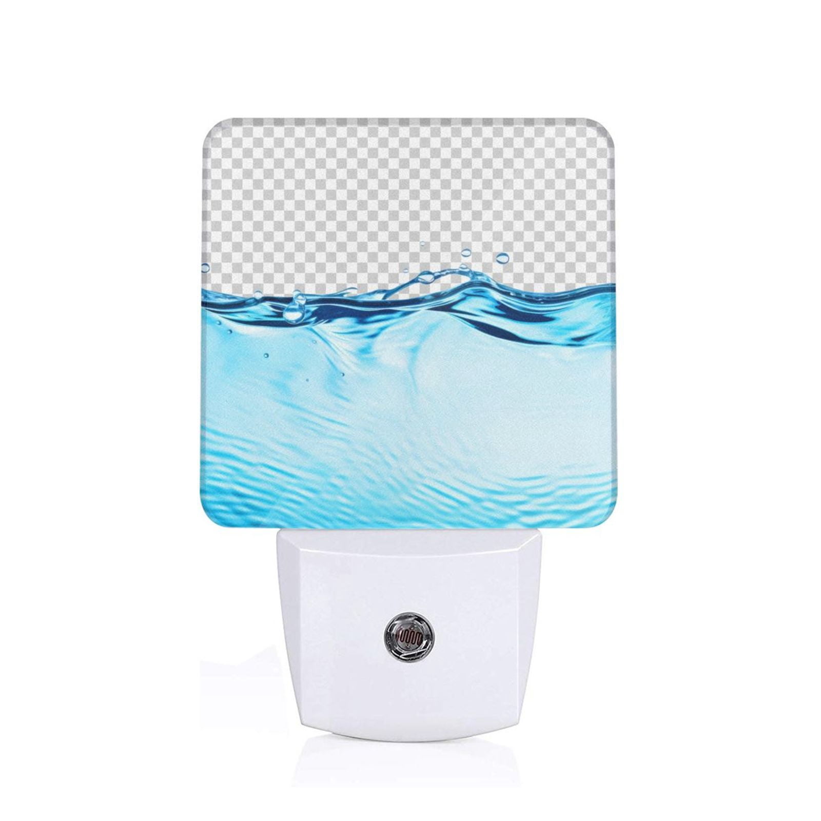 Fuzoiu Crystal Clear Water Splash Print Dusk to Dawn LED Night Light ...