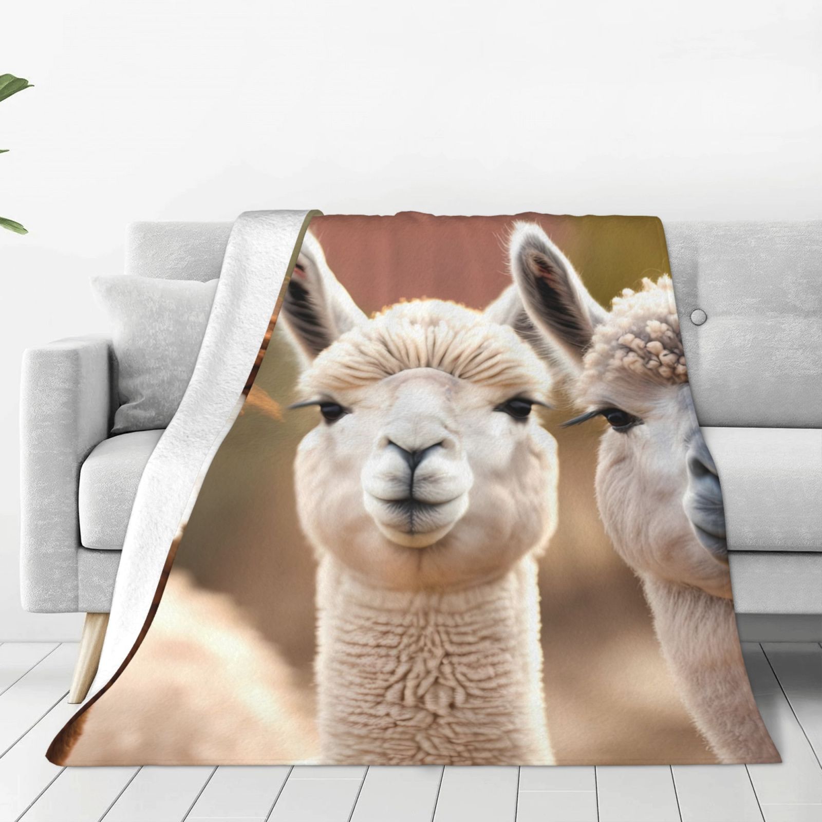 Fuzoiu Cute Alpaca in Daze Print Ultra-Soft Micro Fleece Blanket,All ...