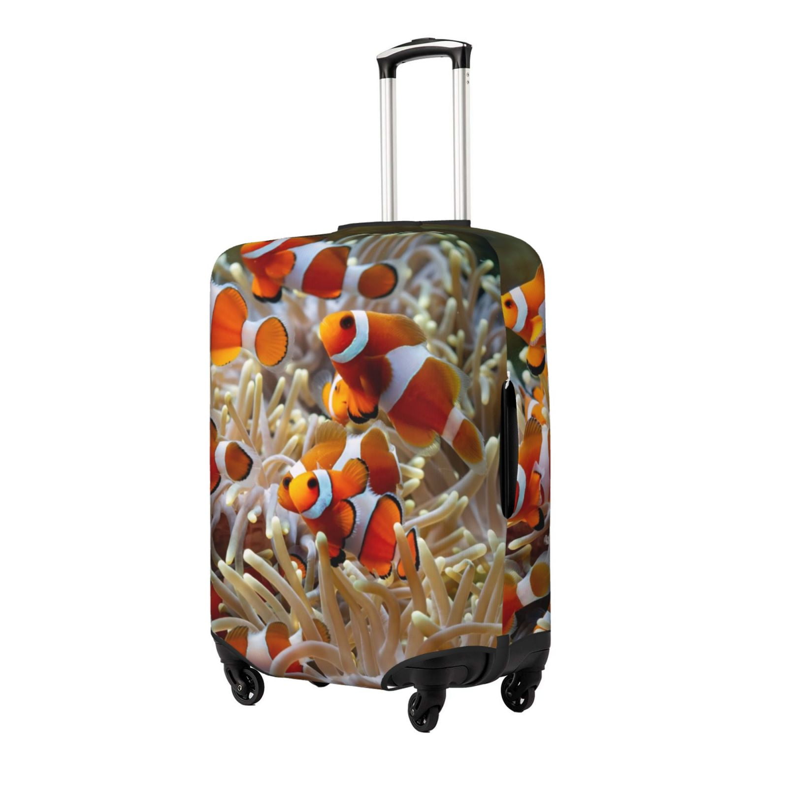 Fuzoiu Cute Anemone Fish Print Suitcase Cover,Washable Luggage Covers ...