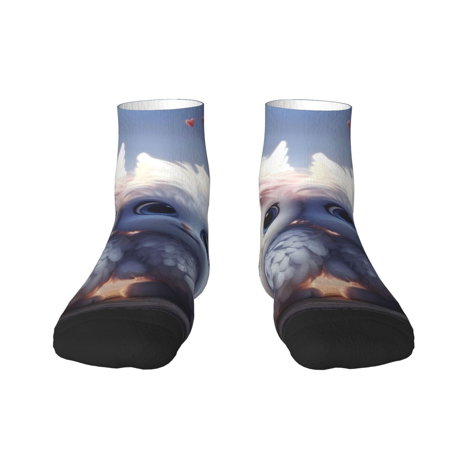 Fuzoiu Cute Animal Couple Print Adult Socks, Crew Moisture-wicking ...