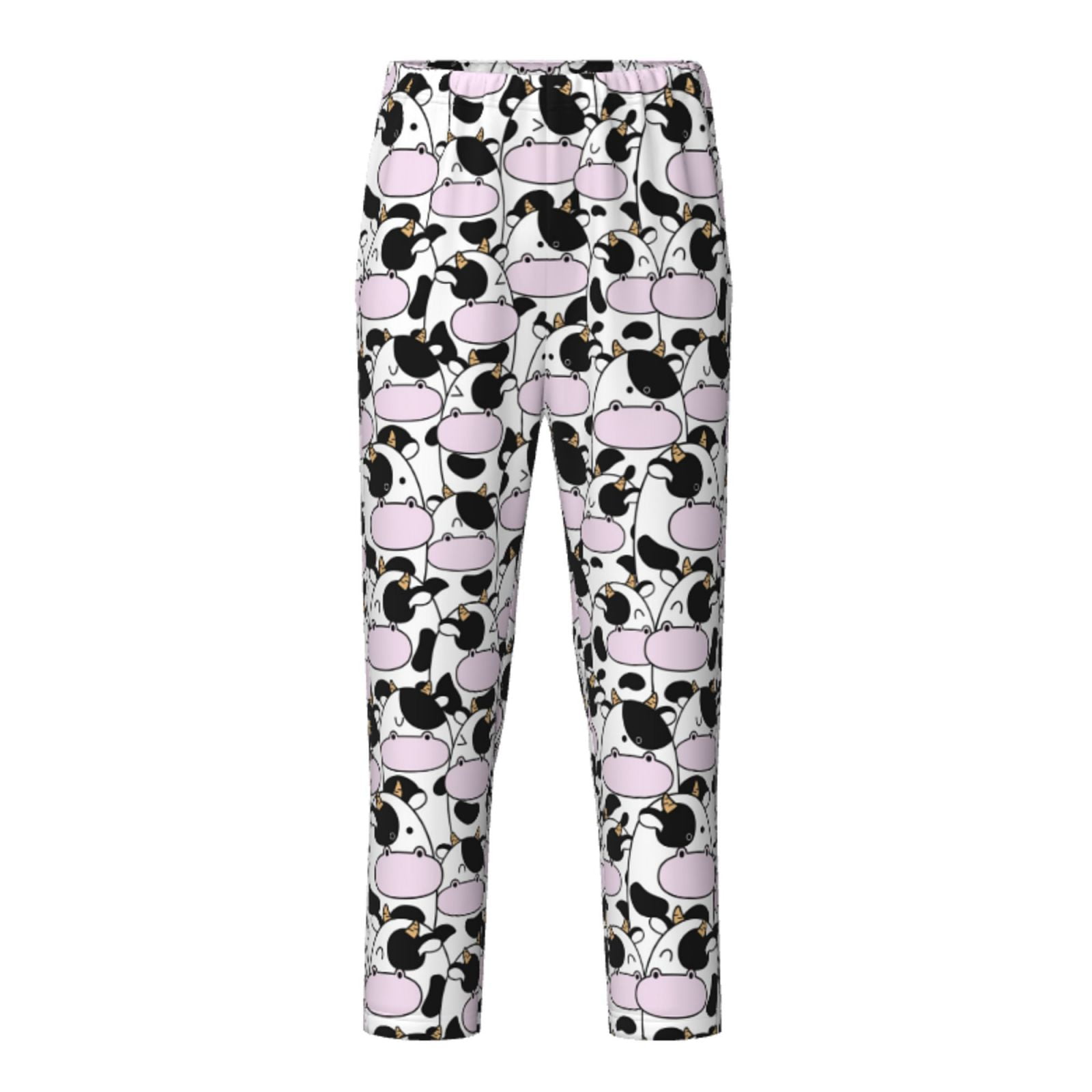 Fuzoiu Cute Animal with Cow Print Teenagers' Pajama Pants,Lounge Pants ...
