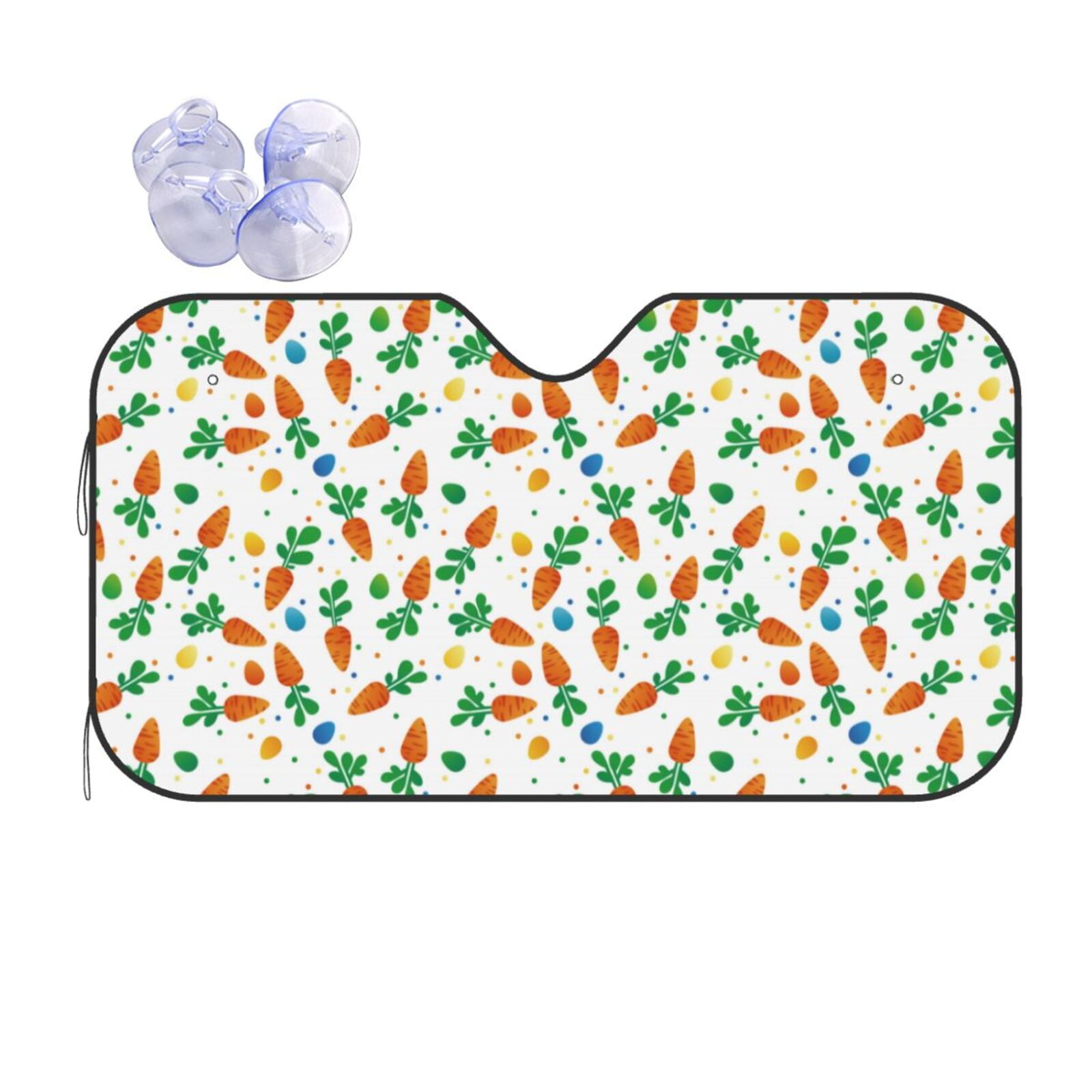 Fuzoiu Cute Carrot Print Car Windshield Sun Shade,Block Uv Rays ...