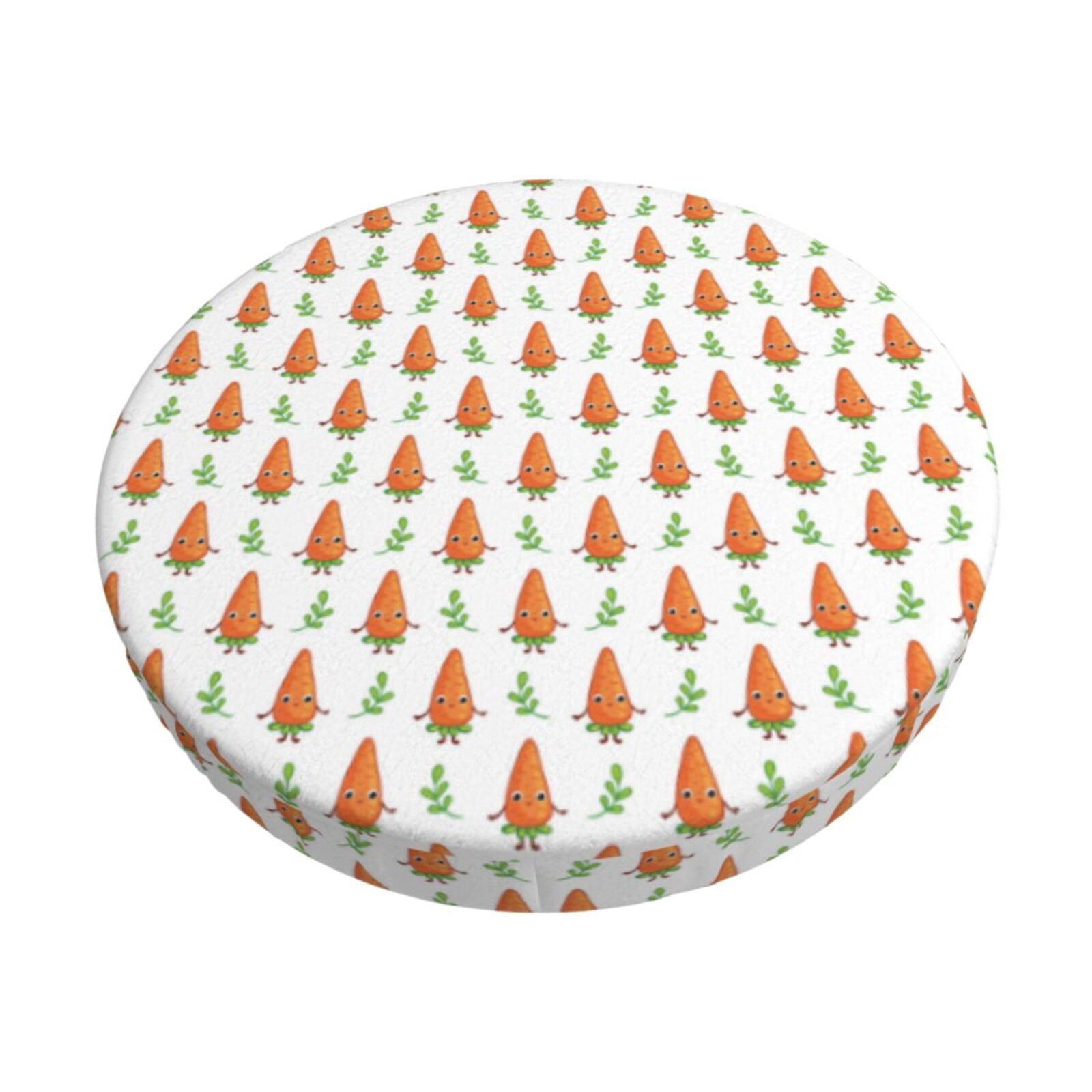Fuzoiu Cute Carrot Print Print Bar Stool Cushions, Super Breathable ...