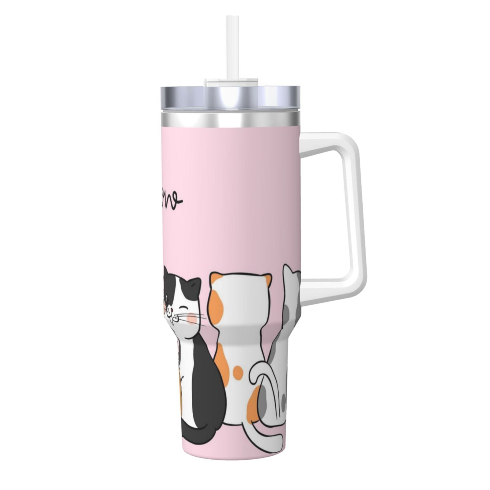 Fuzoiu Cute Cats Print 40OZ Ice Bully Stainless Steel Insulated Cup ...