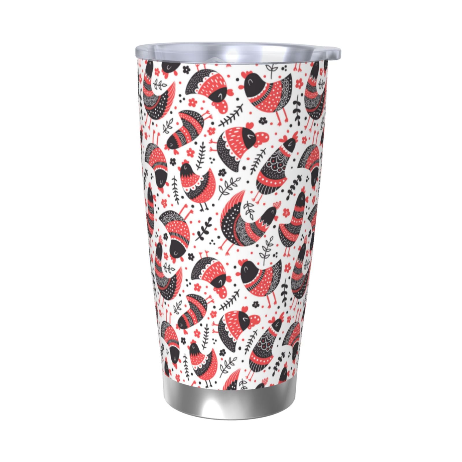 Fuzoiu Cute Chickens Print 20oz Tumbler, Stainless Steel Vacuum ...
