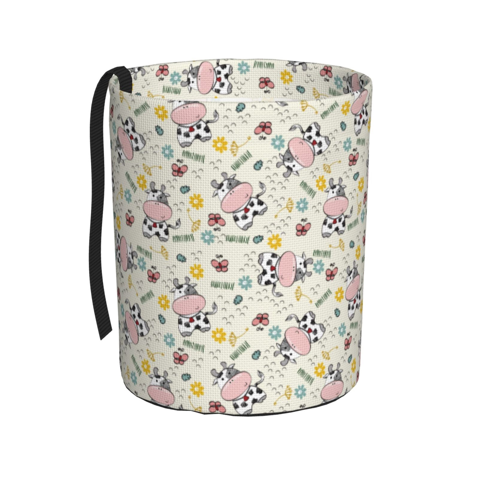 Fuzoiu Cute Cow Print Car Trash Can,Leakproof Car Trash Can,Hanging ...