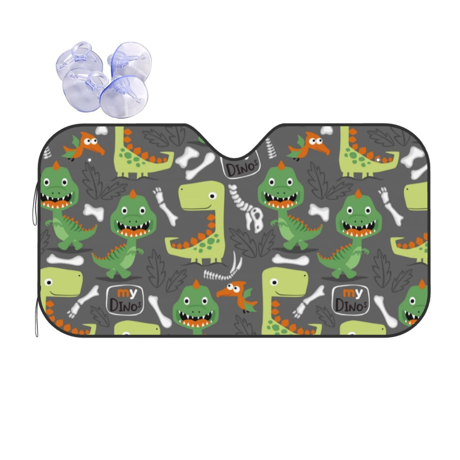 Fuzoiu Cute Dinosaurs Print Car Windshield Sun Shade,Block Uv Rays ...
