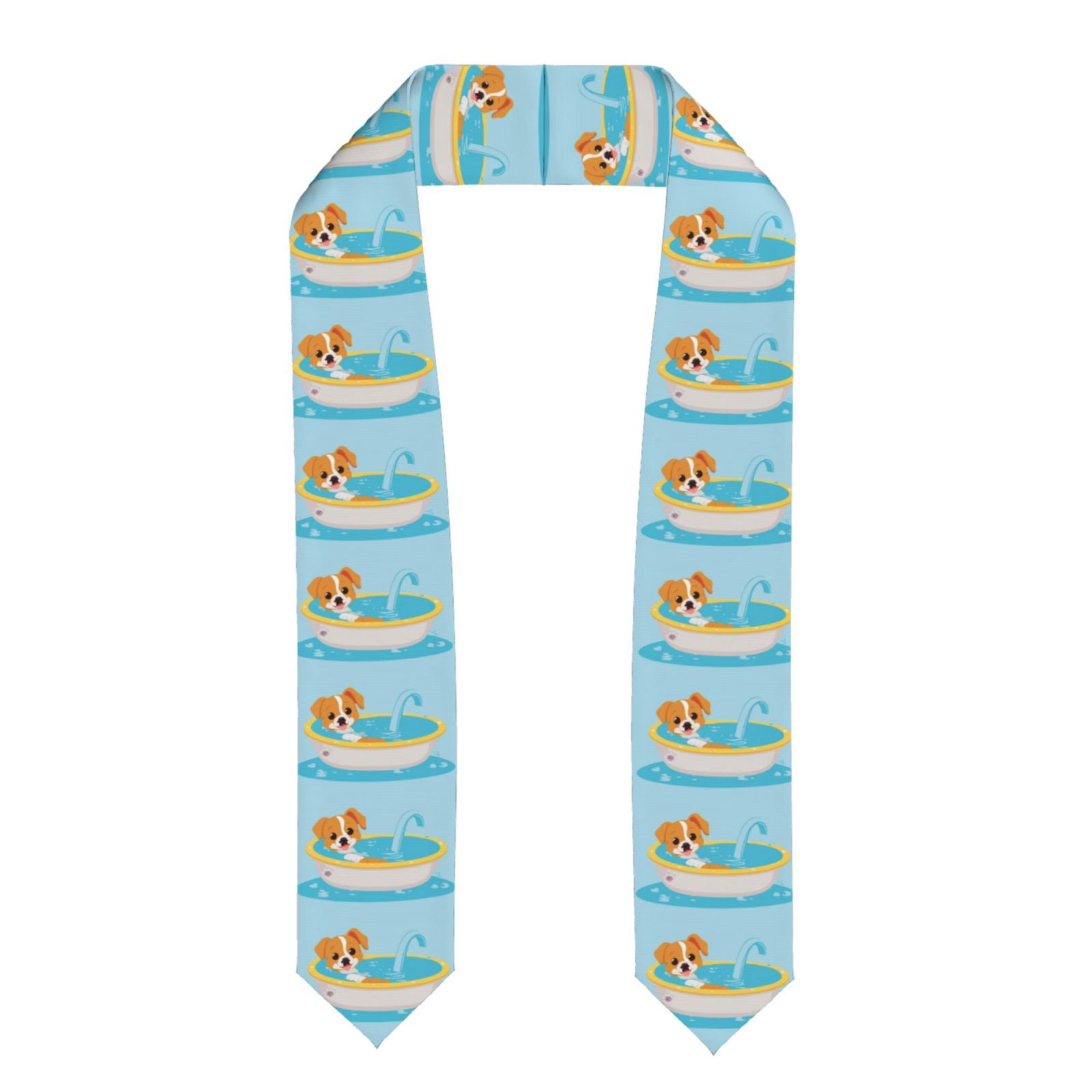 Fuzoiu Cute Dog In Bath Print Graduation Sash,Graduation Stole,Unisex ...