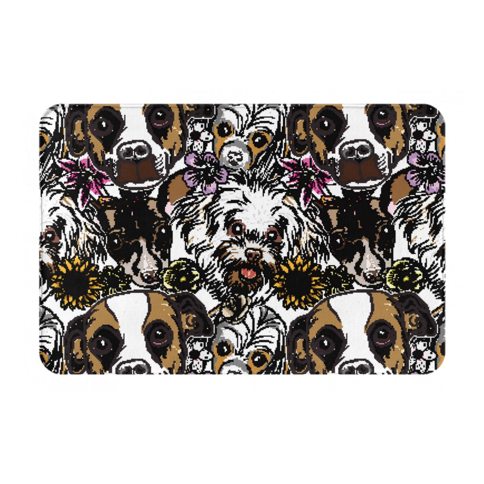 Fuzoiu Cute Dogs Puppy2 Print Door Mat Outdoor Indoor Welcome Mats ...