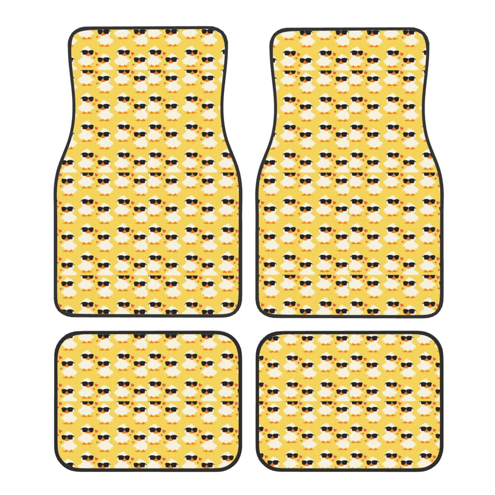 Fuzoiu Cute Duck With Black Glasses Print Carpet Floor Mats for Car,Car ...