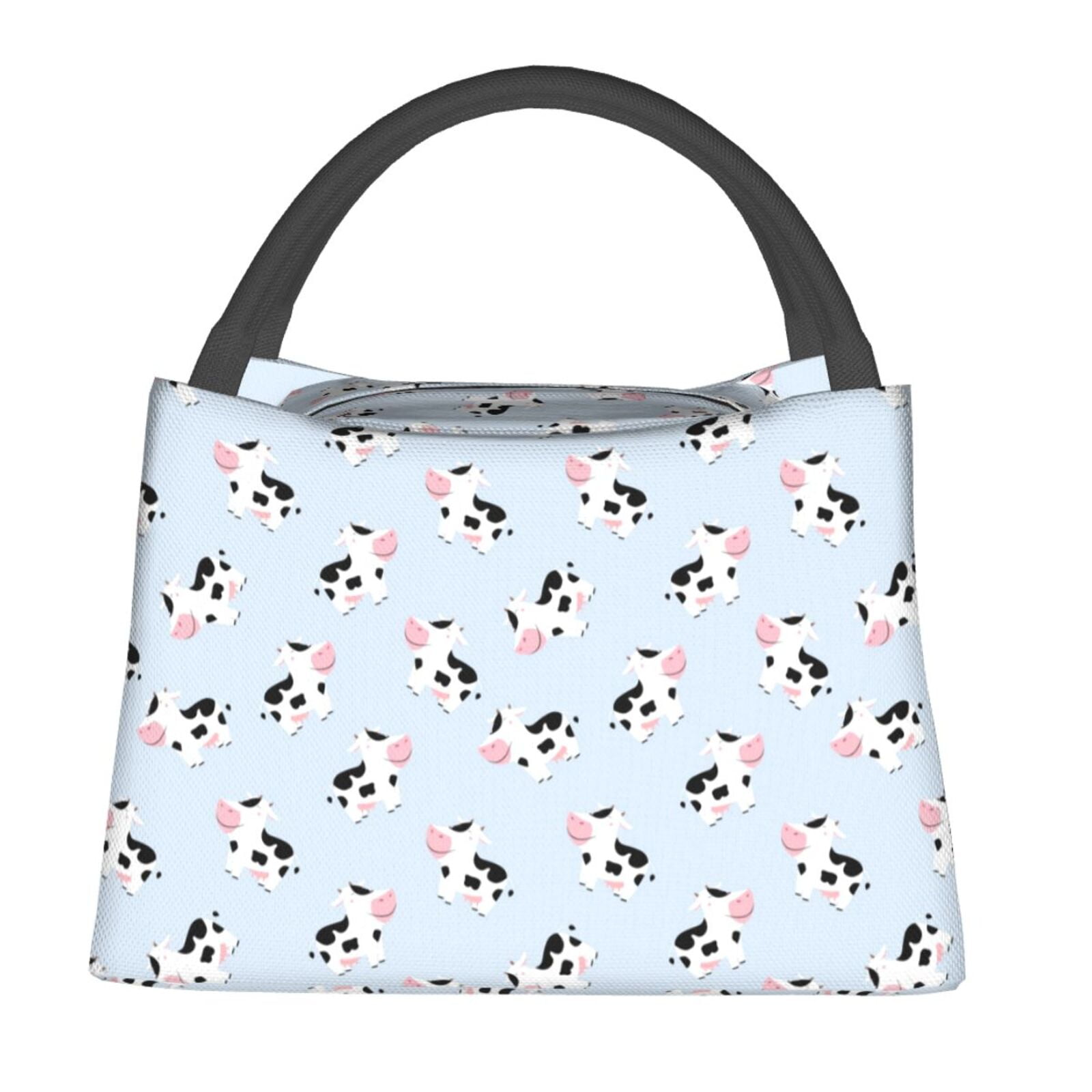 Fuzoiu Cute Farm Cow Print Portable Insulation Lunch Bag,Large Lunch ...