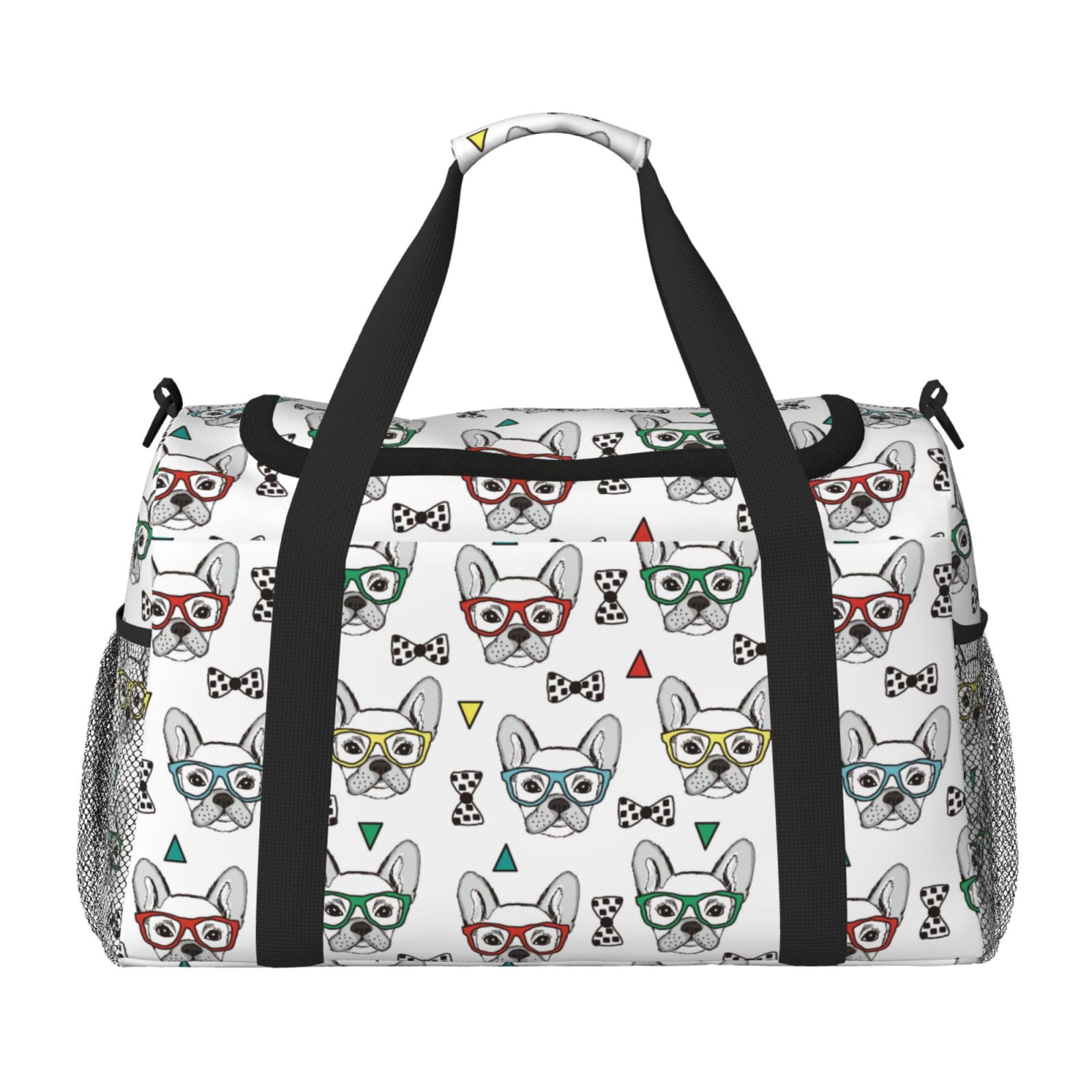 Fuzoiu Cute French Bulldog Print Travel Duffle Bag,Carry On Tote Bags ...