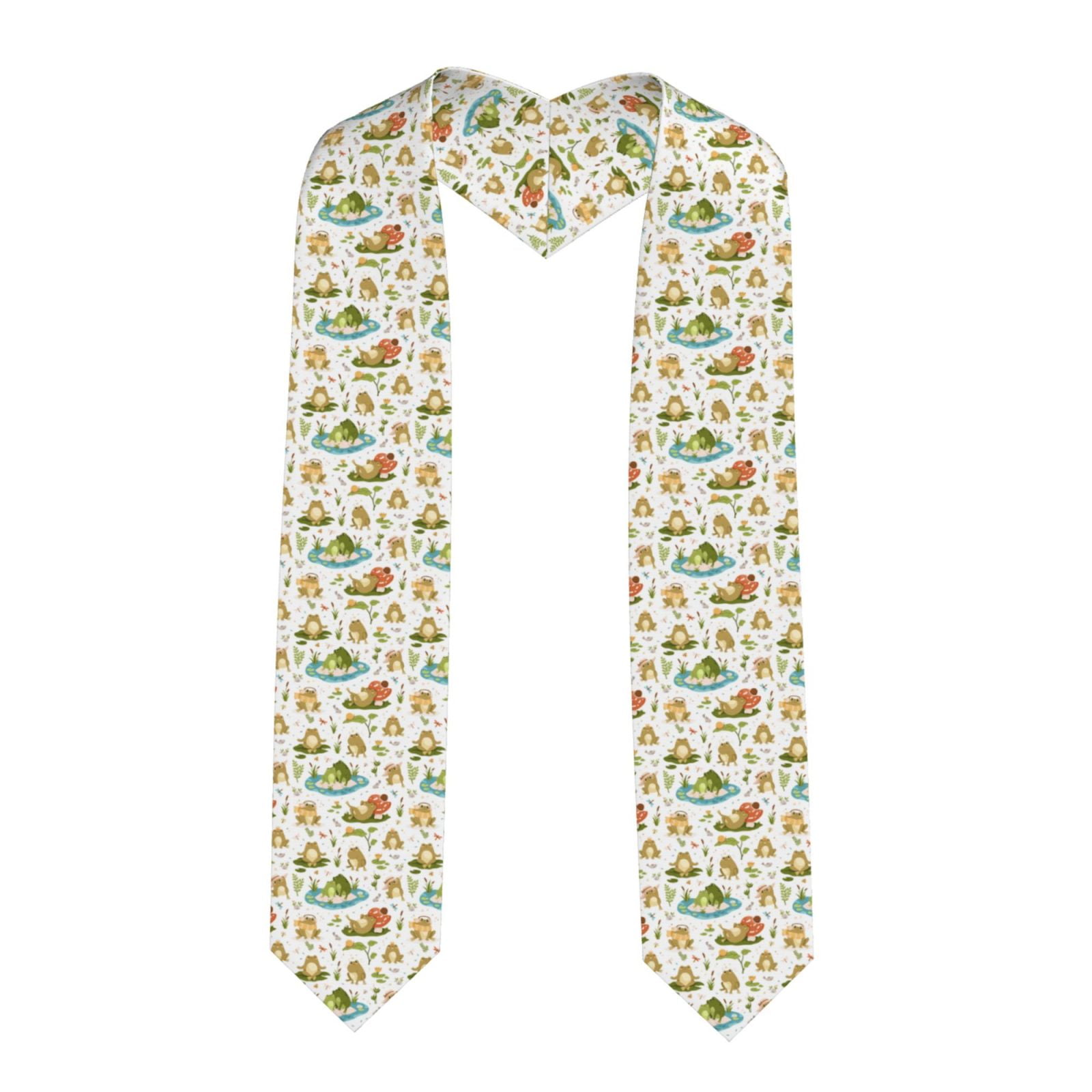 Fuzoiu Cute Frog Print Graduation Sash,Graduation Stole,Unisex Adult ...