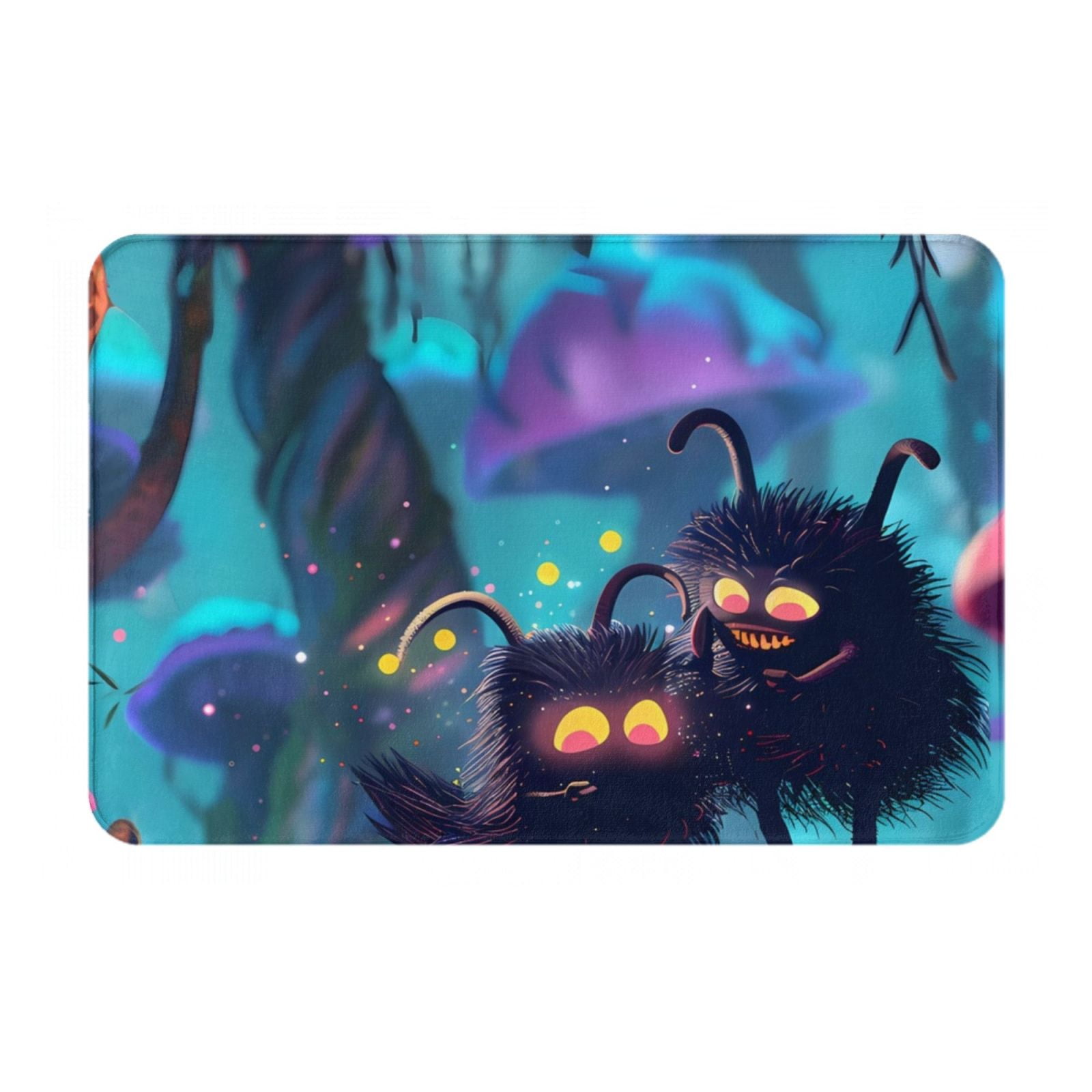 Fuzoiu Cute Fuzzy Fantasy Creatures Print Door Mat Outdoor Indoor ...
