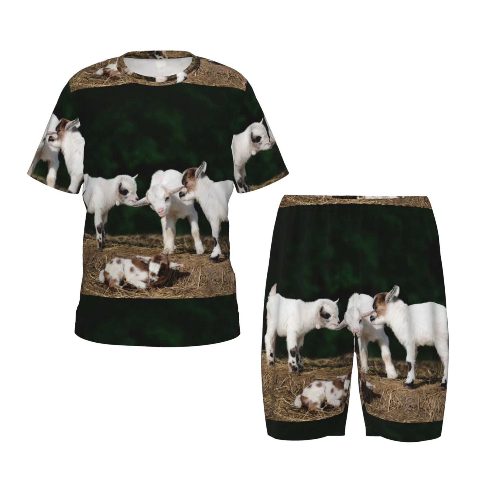 Fuzoiu Cute Goat Baby Print Boys Girls Pjs Sleepwear,2 Piece Pajam ...