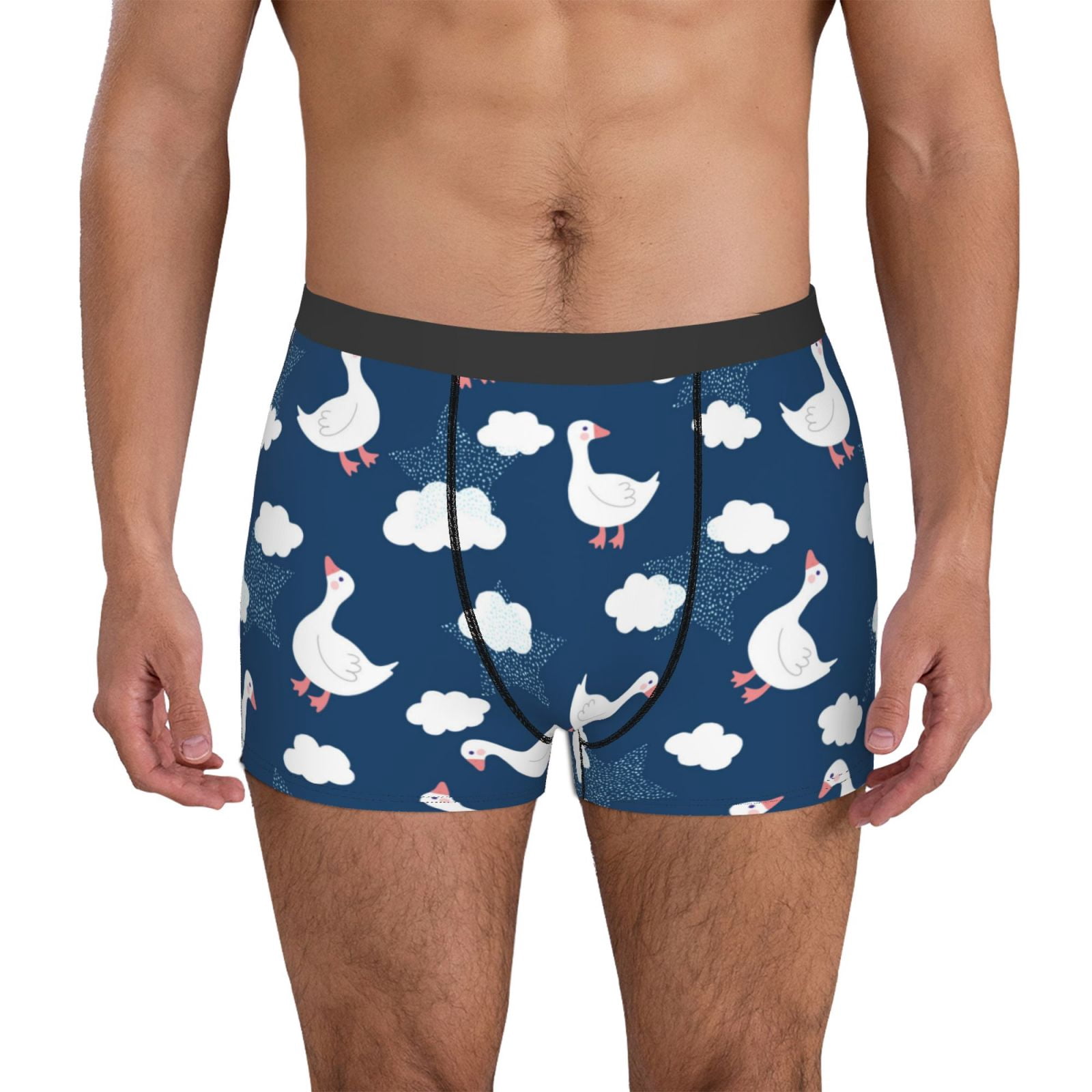 Fuzoiu Cute Goose On Blue Sky Print Men's Ultra Breathable Underwear,No ...