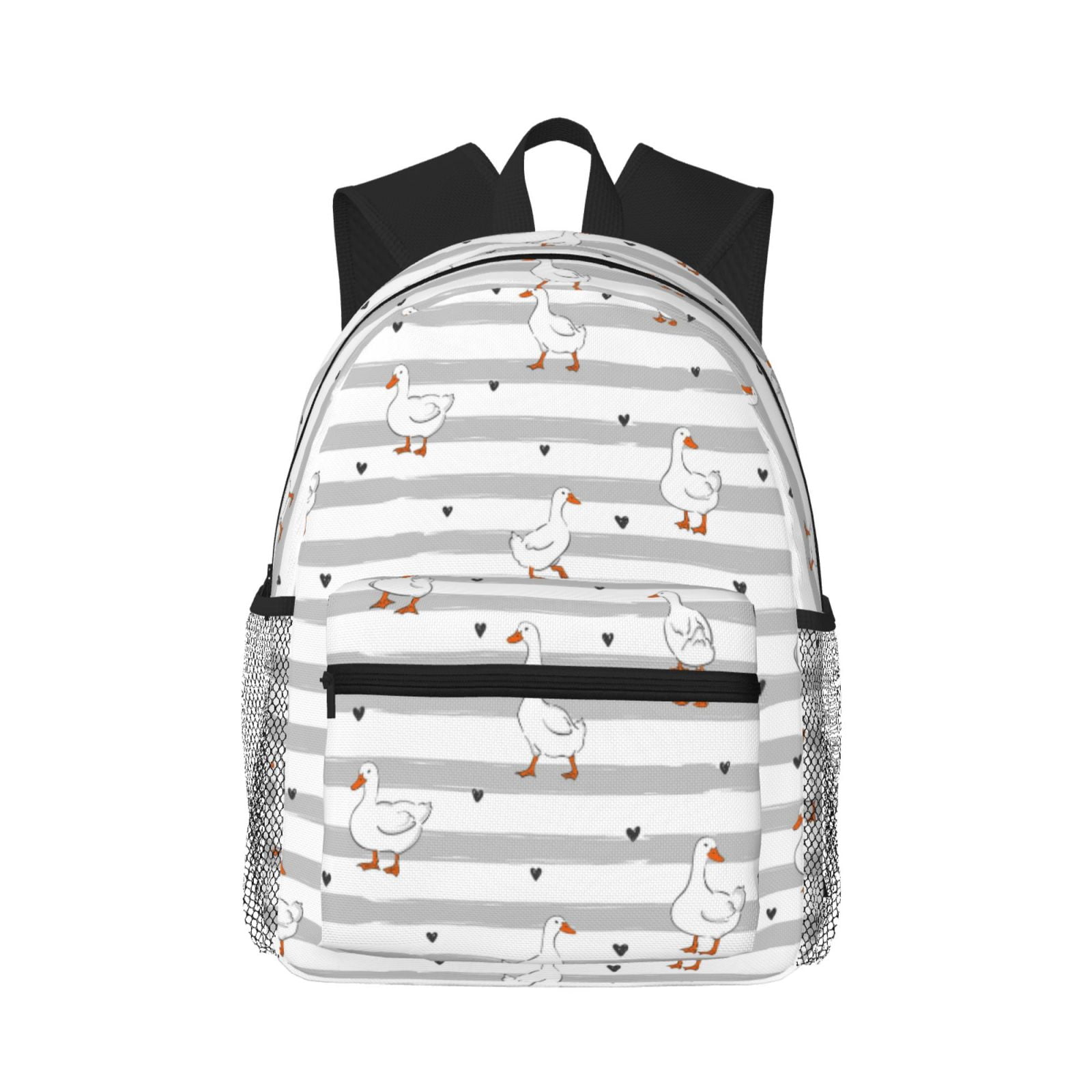Fuzoiu Cute Goose Print School Backpack for Teens,Large Bookbag ...