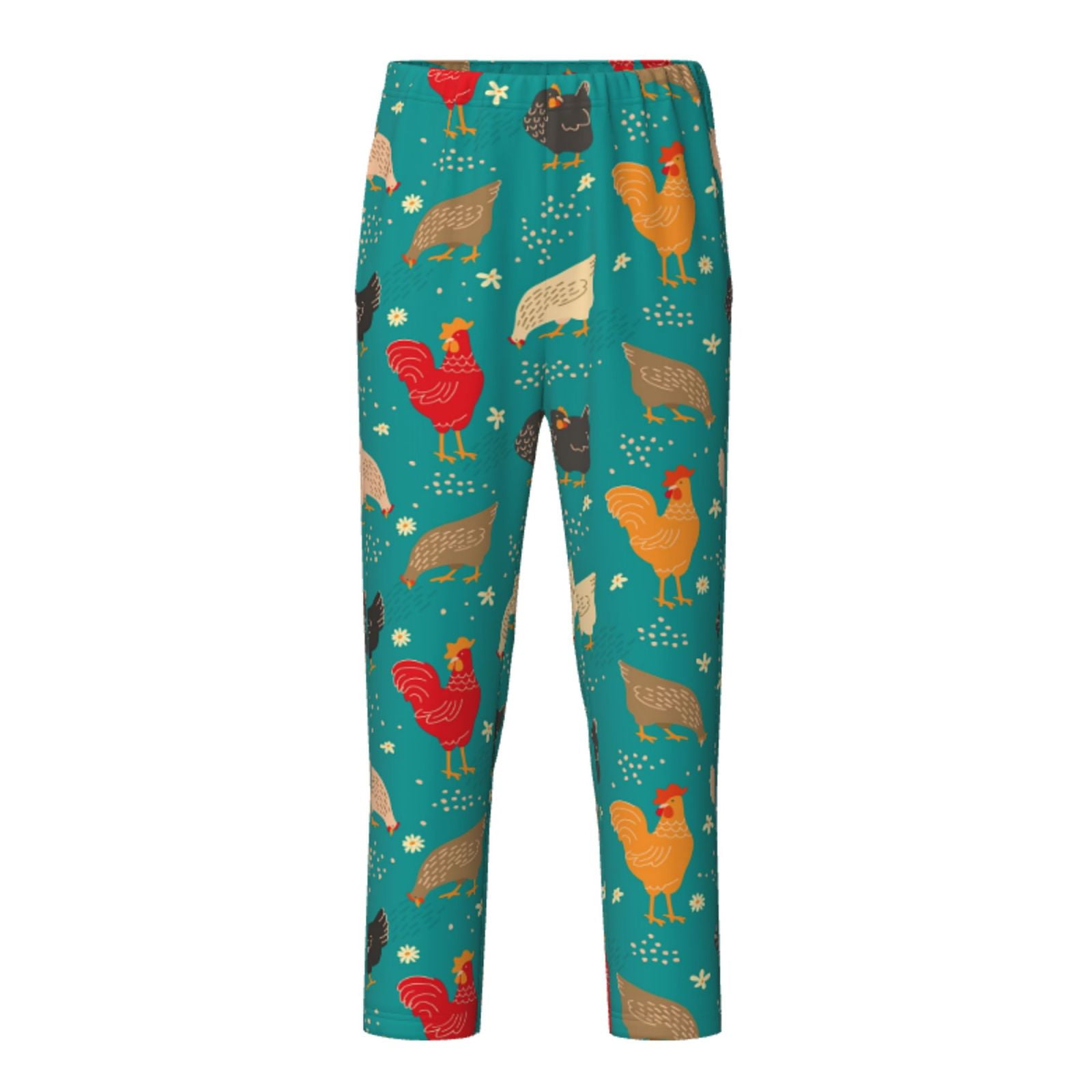 Fuzoiu Cute Hens And Rooster Print Teenagers' Pajama Pants,Lounge Pants ...