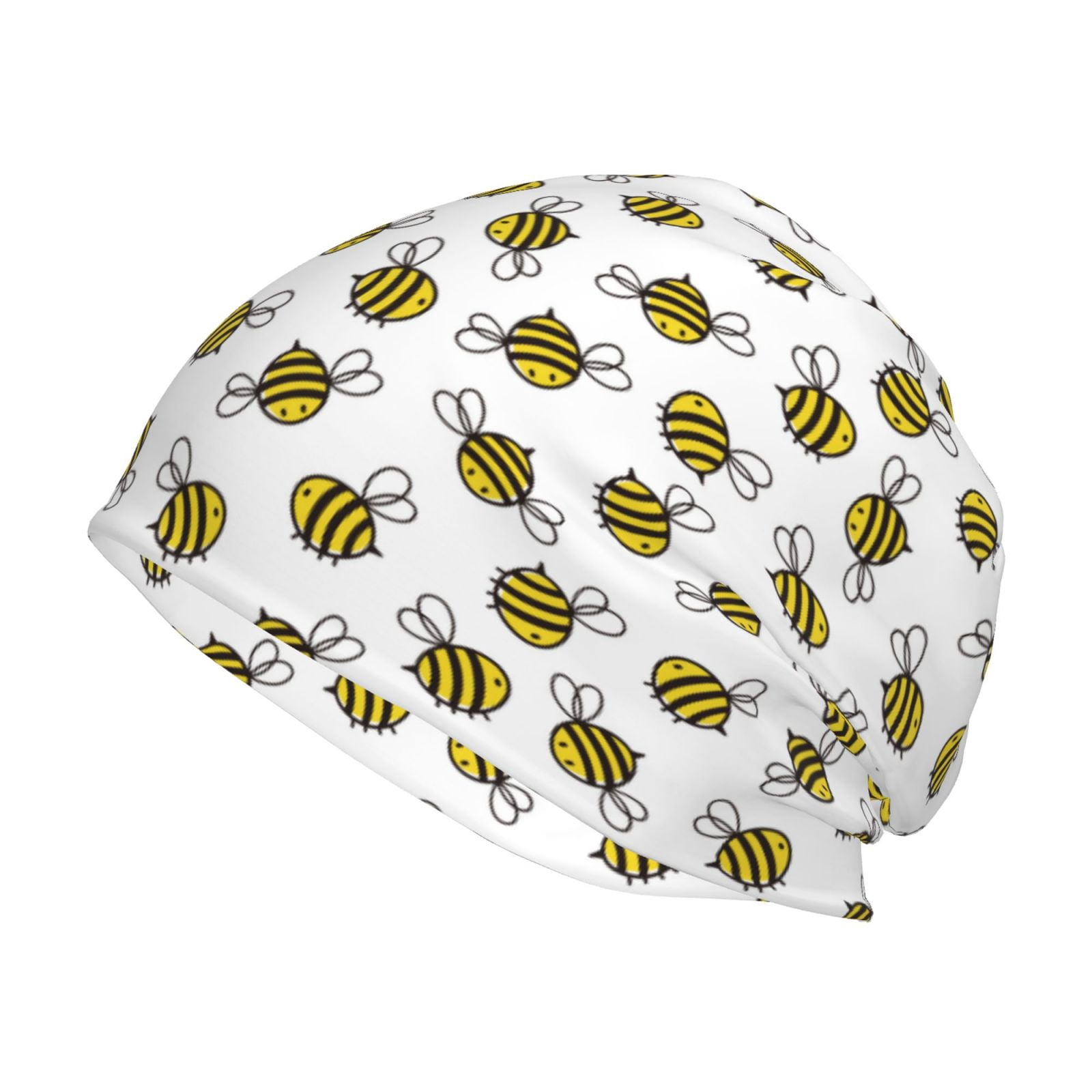 Fuzoiu Cute Little Bee Print Winter Beanie Hat for Men & Women,Warm ...