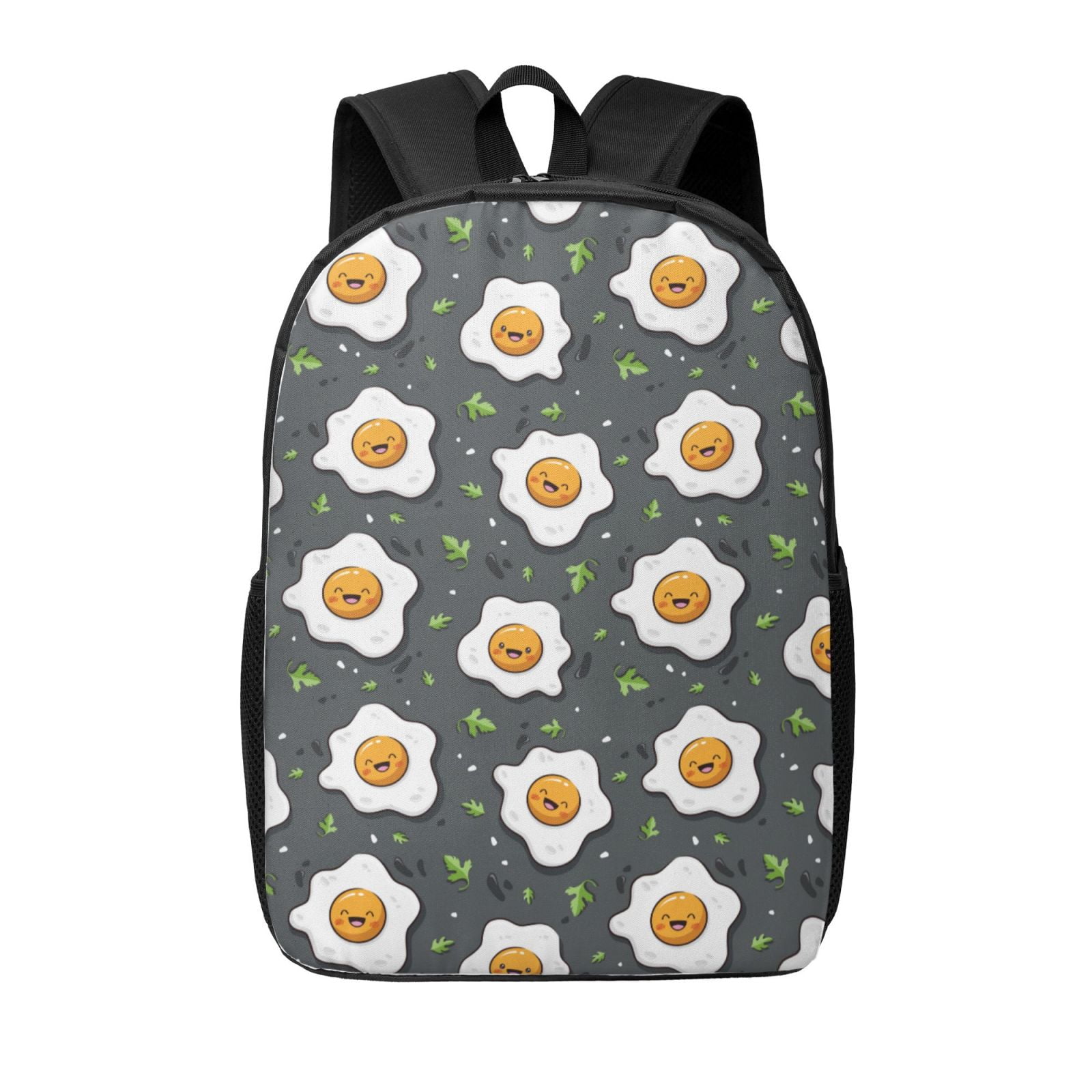 Fuzoiu Cute Poached Eggs Print 17in Student Backpack,School Backpack ...