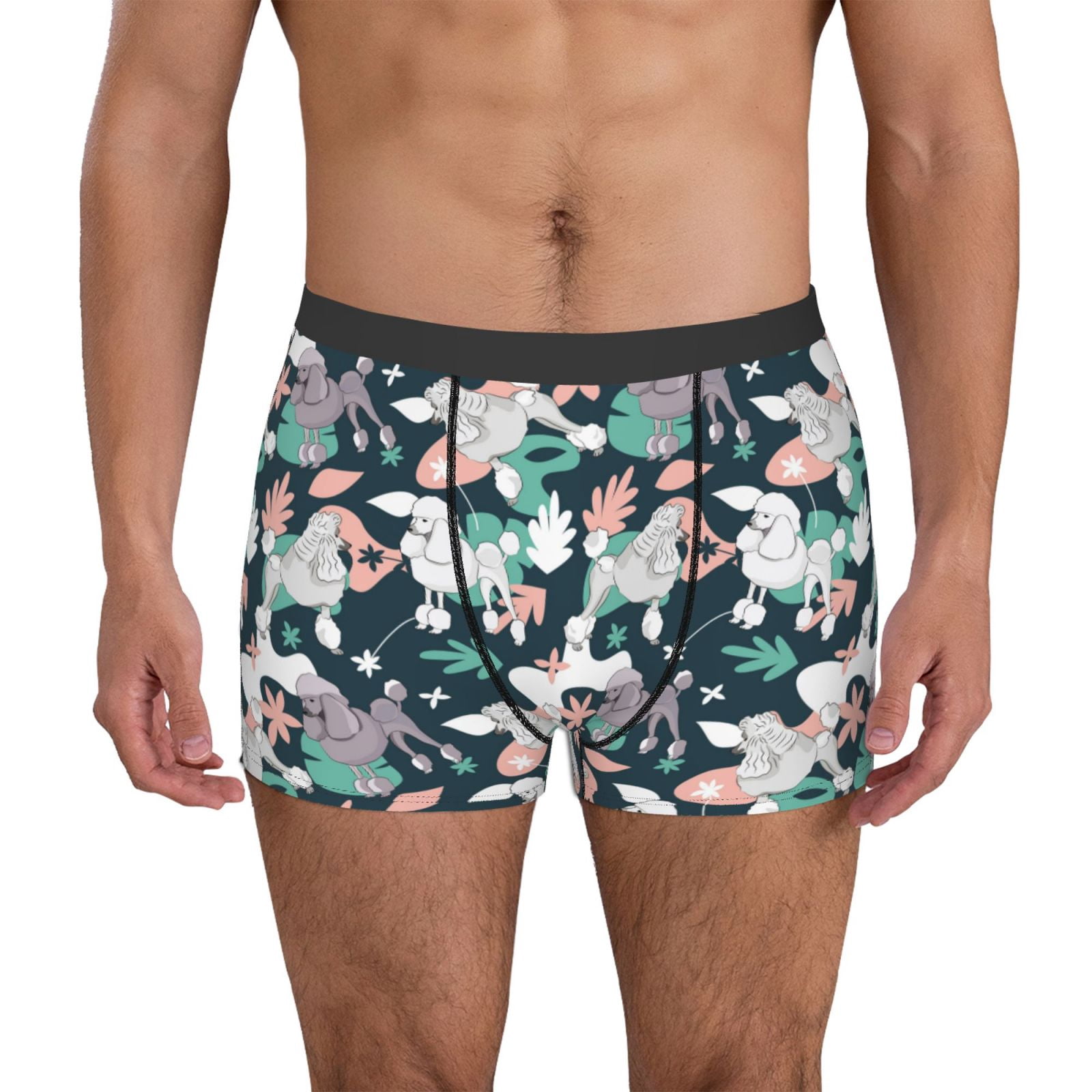 Fuzoiu Cute Poodle Dog Print Men's Ultra Breathable Underwear,No Riding ...