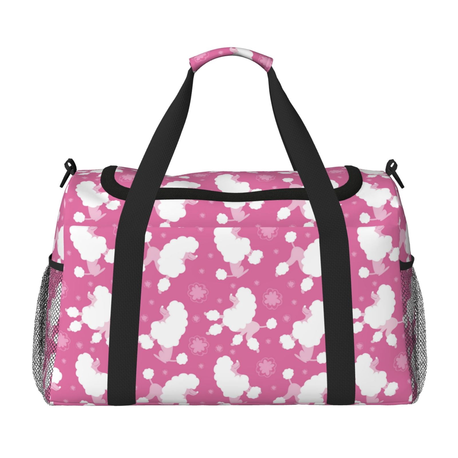 Fuzoiu Cute Poodle Dog Print Travel Duffle Bag,Carry On Tote Bags ...