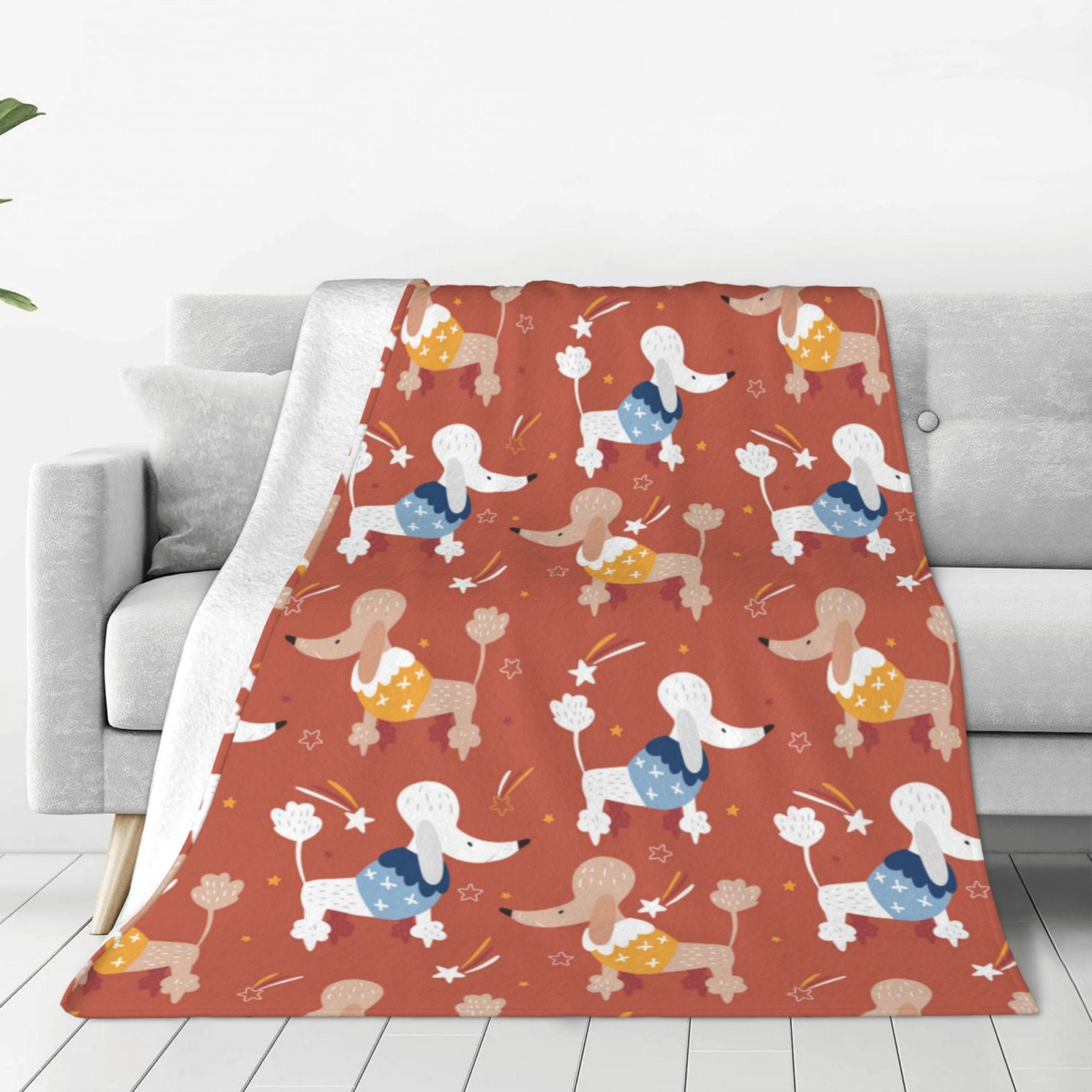 Fuzoiu Cute Poodle Dog Print Ultra-Soft Micro Fleece Blanket,All ...