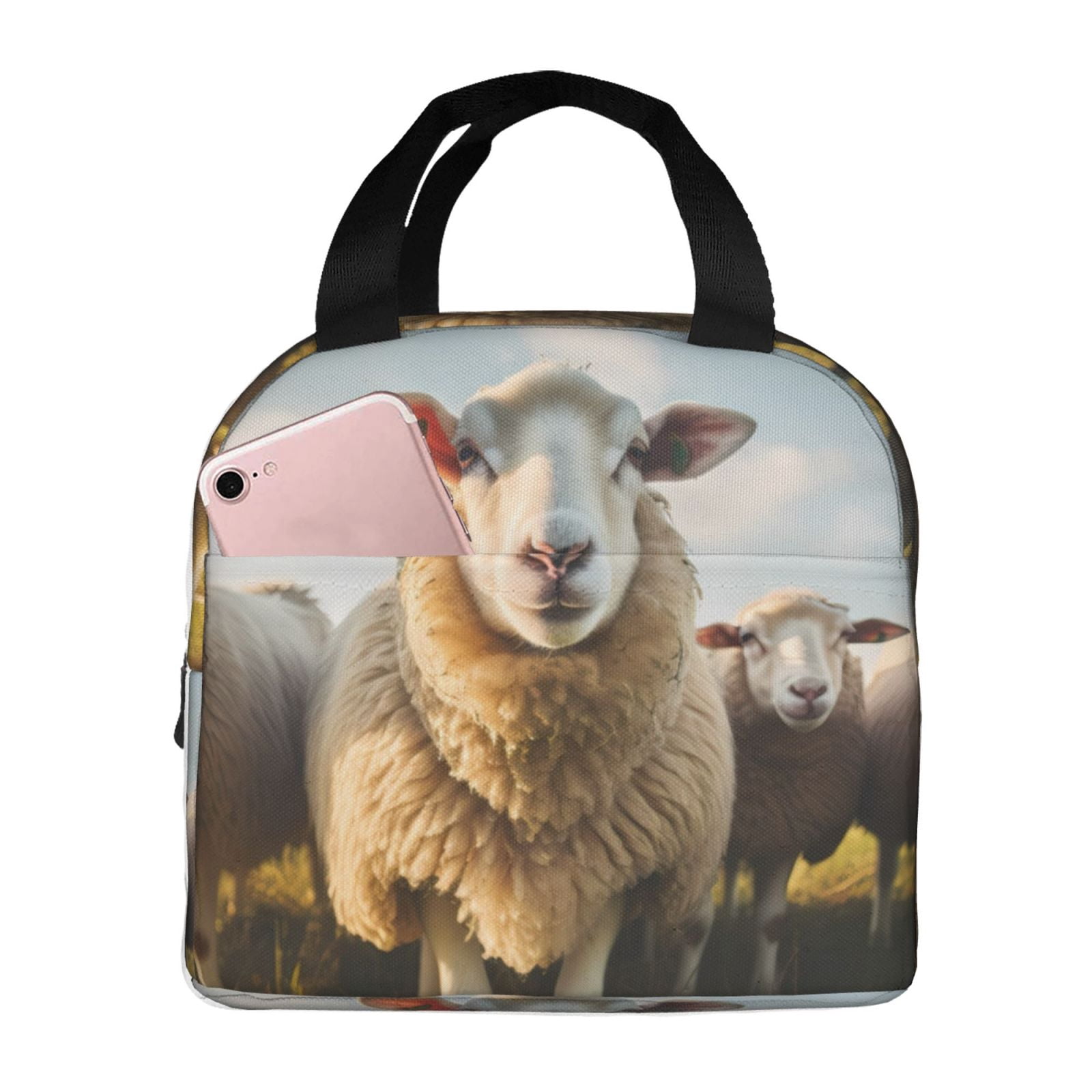 Fuzoiu Cute Prairie Sheep Herd Print Lunch Bag for Women & Men,Adult ...