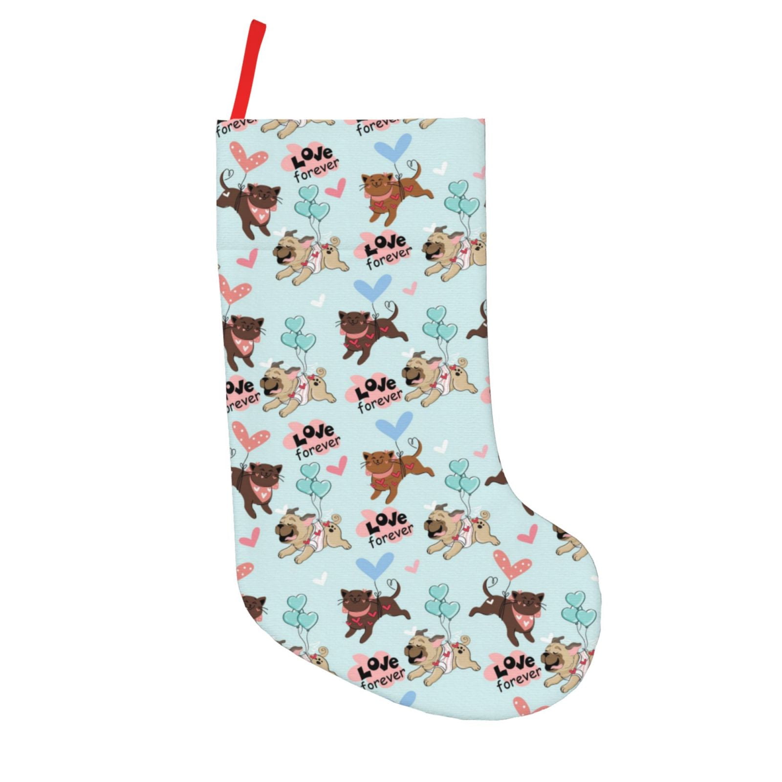 Fuzoiu Cute Pug Dogs Print 18 inches Christmas Stockings, Personalized ...