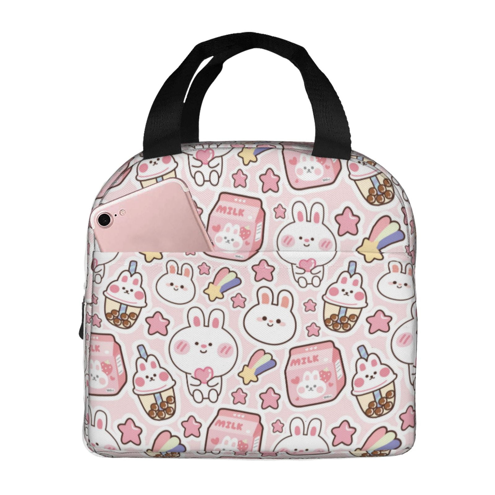 Fuzoiu Cute Rabbit Print Lunch Bag for Women & Men,Adult Insulated ...