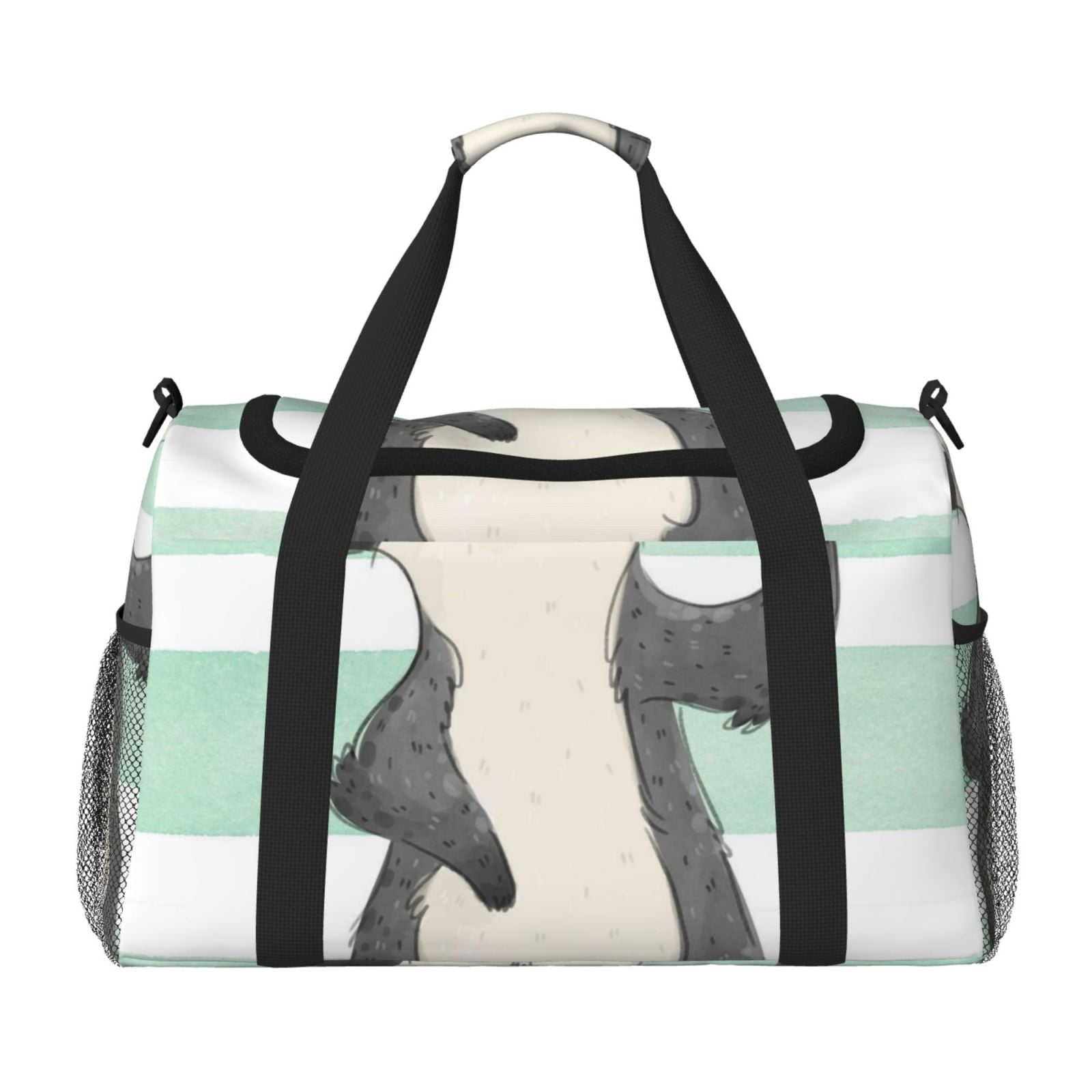 Fuzoiu Cute Raccoon Print Travel Duffle Bag,Carry On Tote Bags,Duffel ...