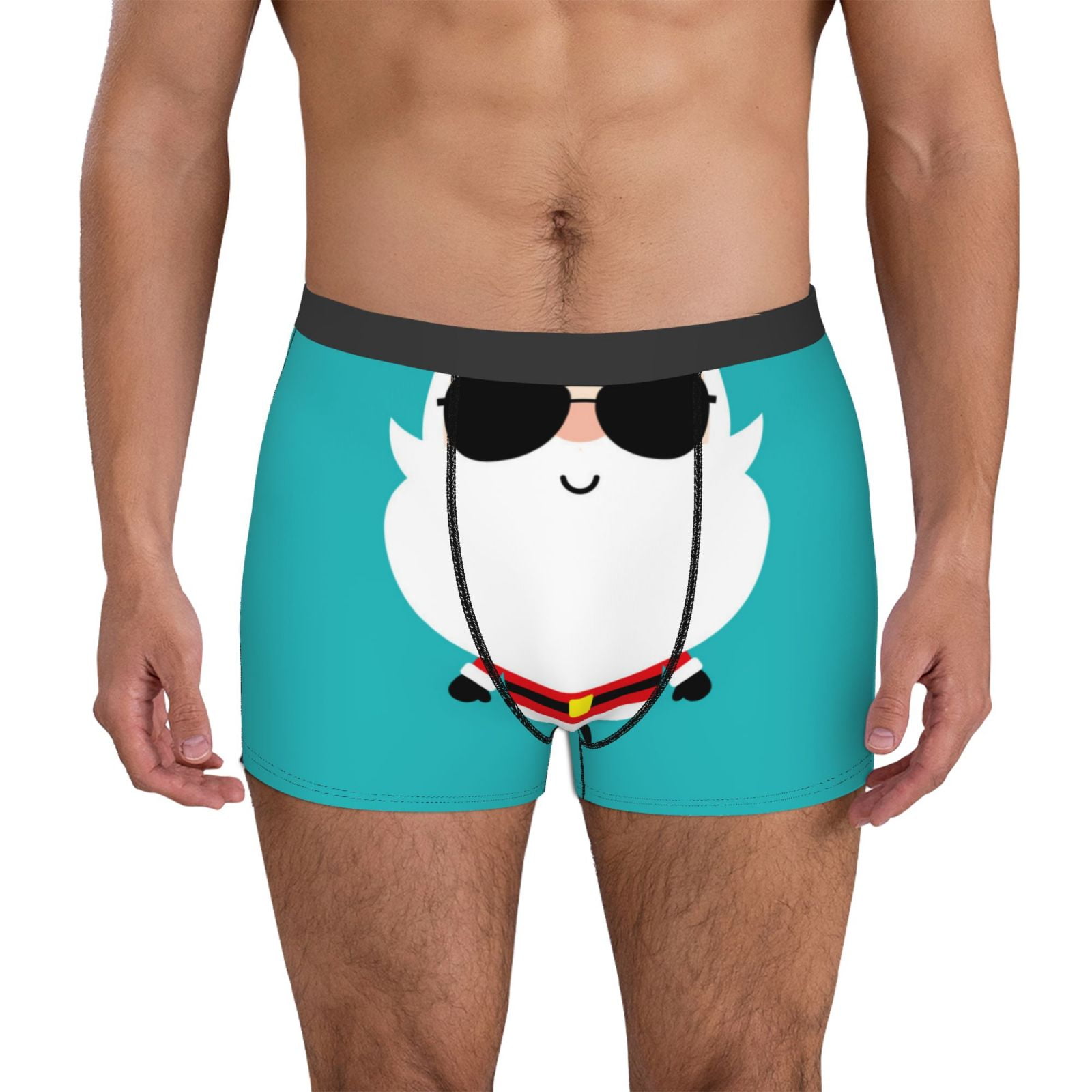 Fuzoiu Cute Santa Claus Print Men's Ultra Breathable Underwear,No ...
