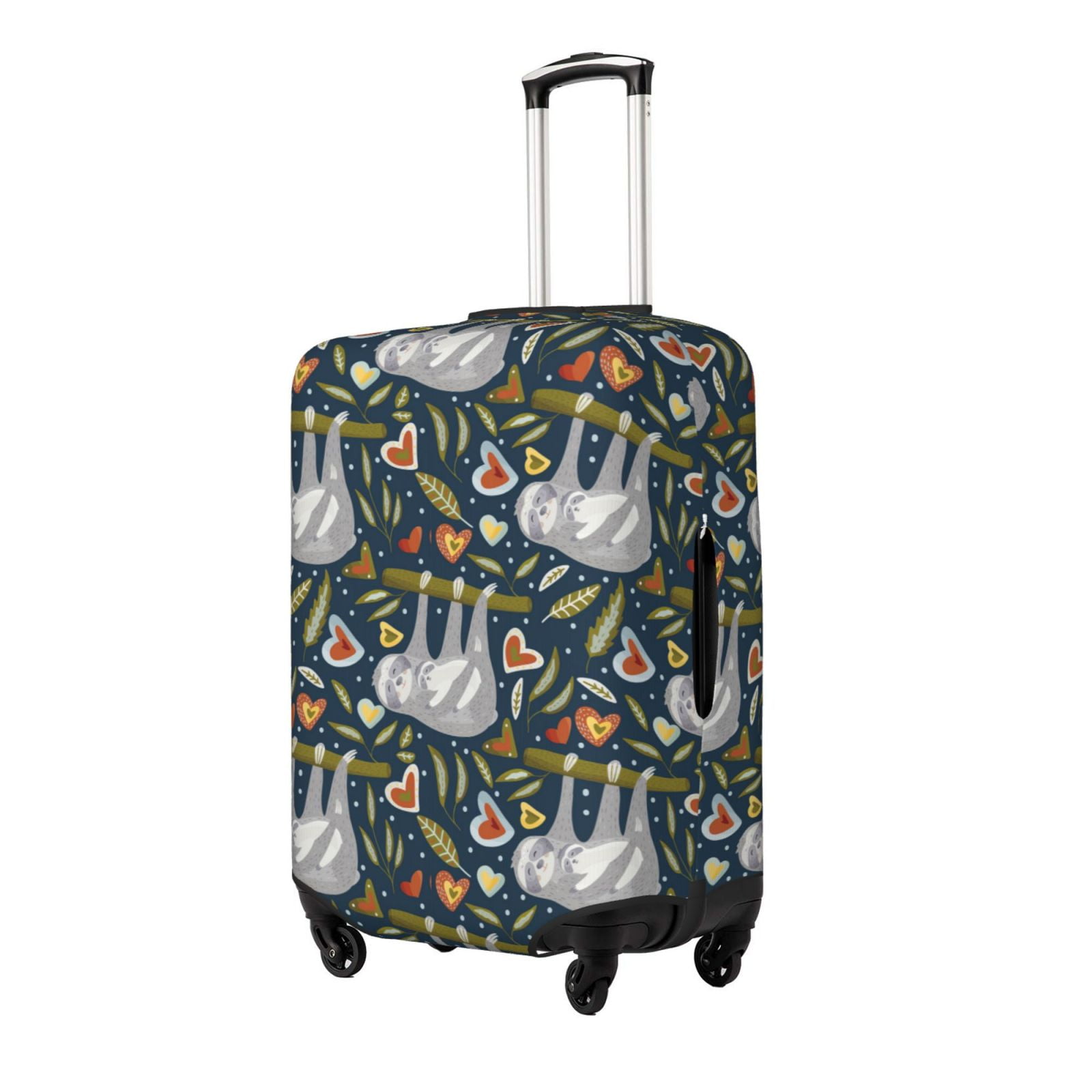 Fuzoiu Cute Sloth Print Suitcase Cover,Washable Luggage Covers for ...