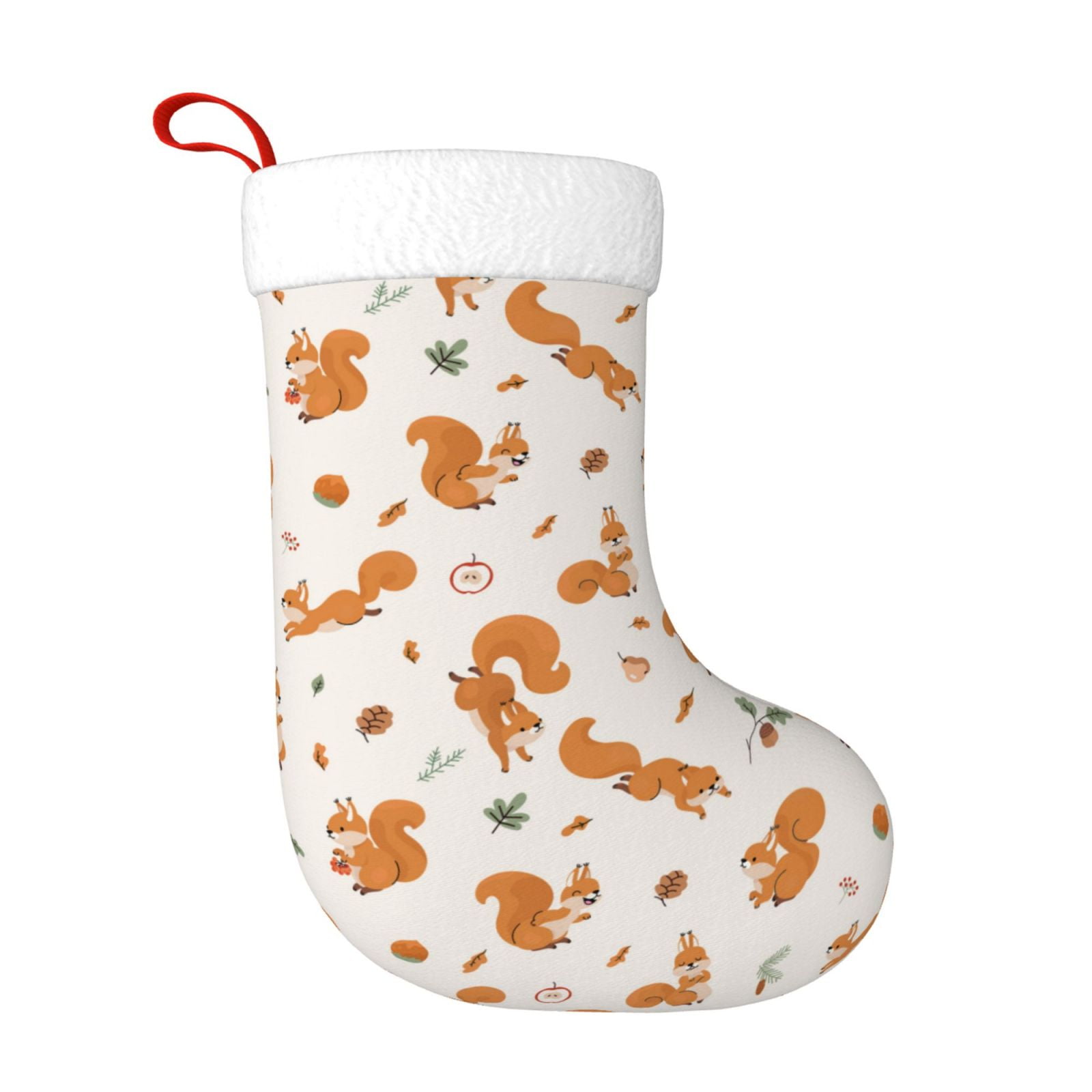Fuzoiu Cute Squirrel Fall Print Christmas Stockings, Party Supplies ...
