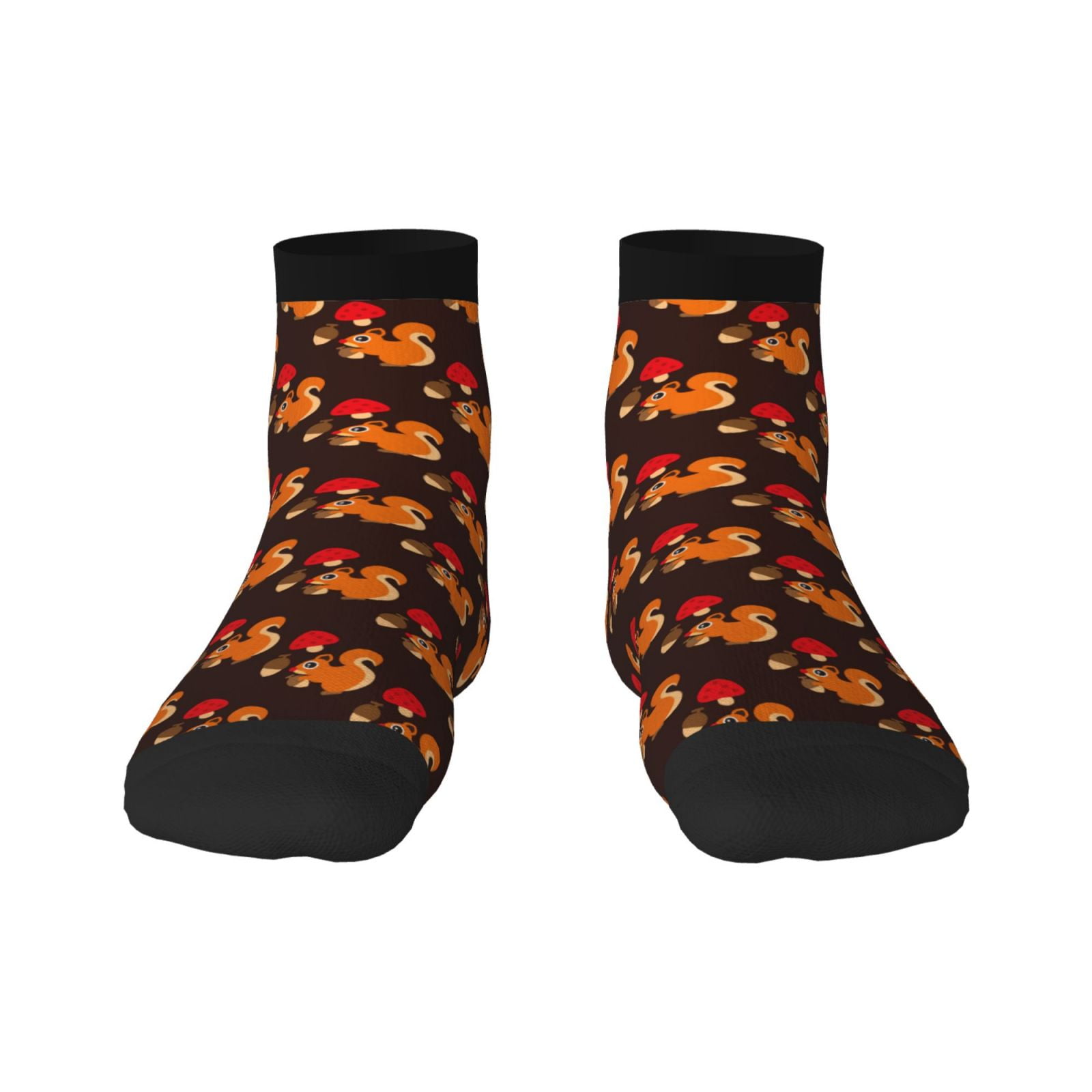 Fuzoiu Cute Squirrel Print Adult Socks, Crew Moisture-wicking Socks ...