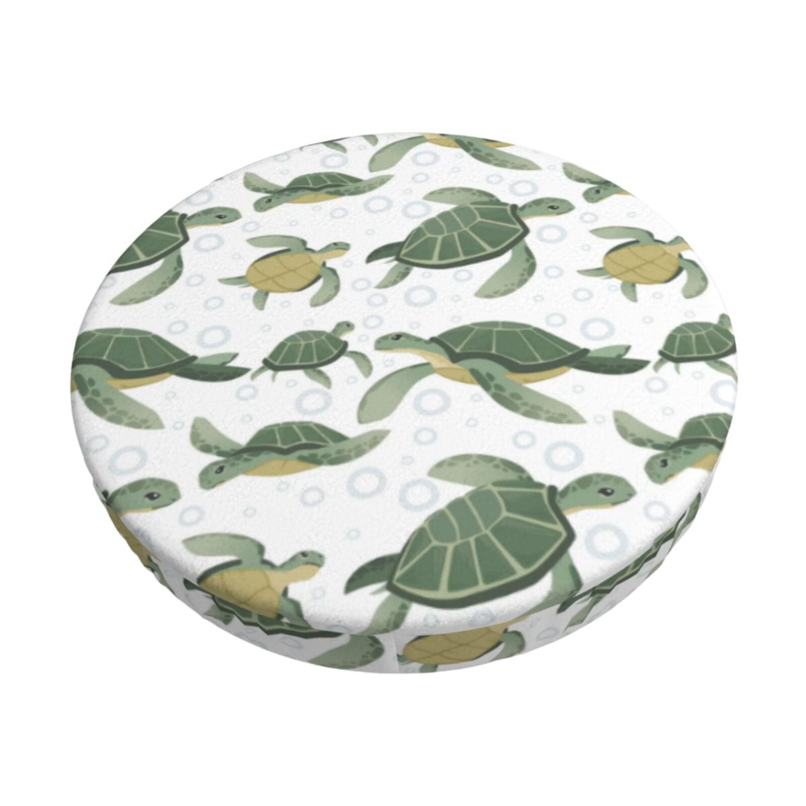 Fuzoiu Cute Turtle Print Bar Stool Cushions, Super Breathable Round Bar ...