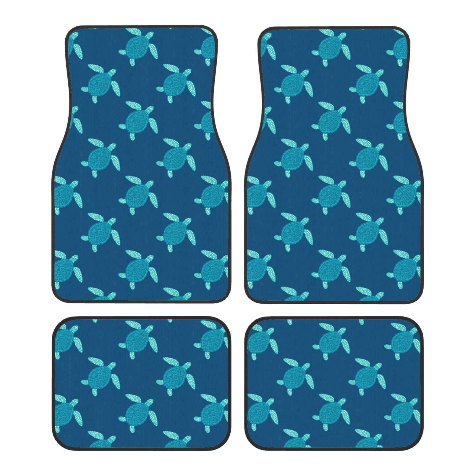 Fuzoiu Cute Turtle Print Carpet Floor Mats for Car,Car Foot Mat Set ...